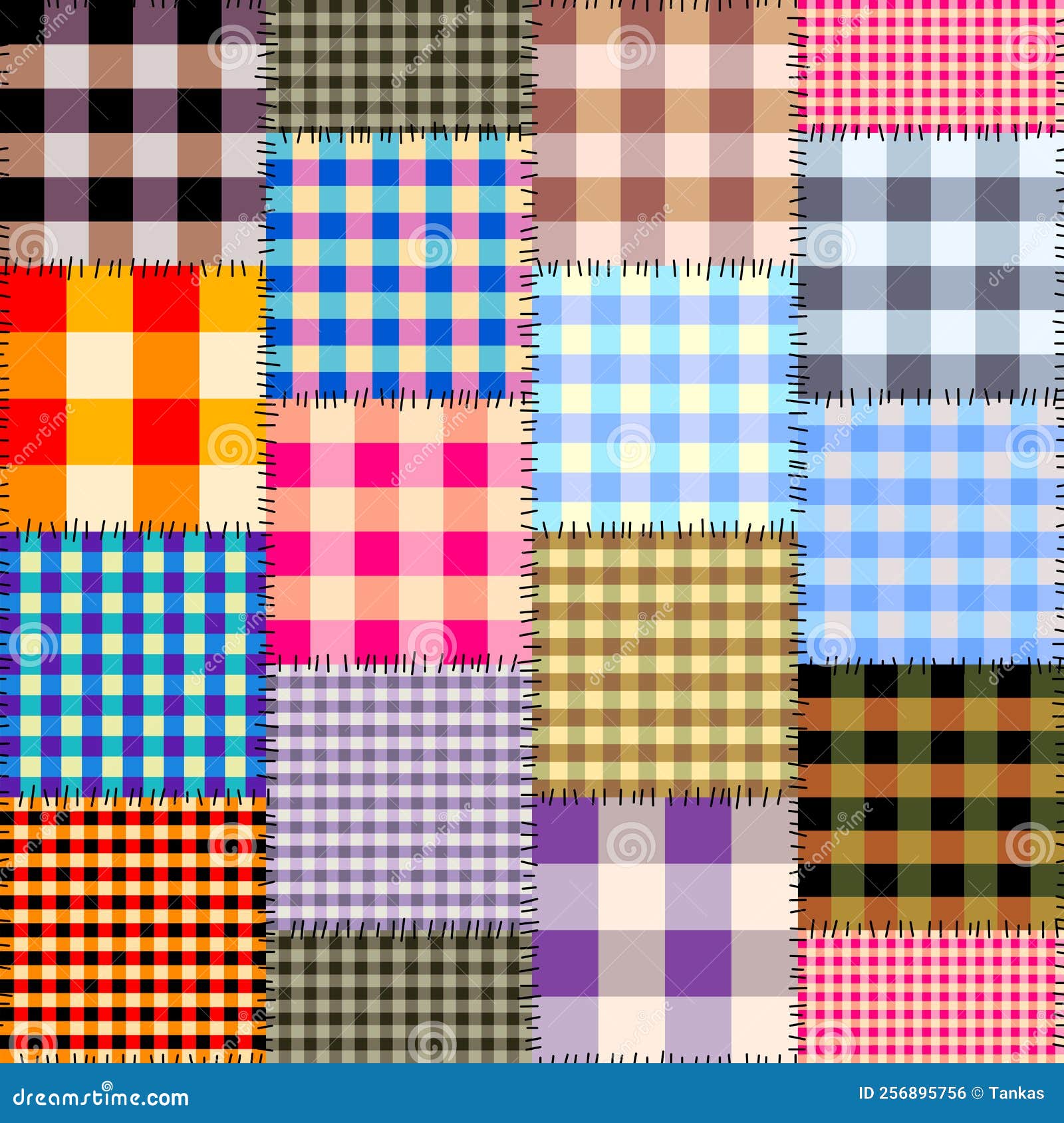 Geometric Abstract Pattern. Intersection Patchwork Plaid Style Stock ...