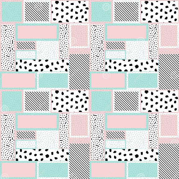 Seamless Geometric Abstract Stock Vector - Illustration of mint ...