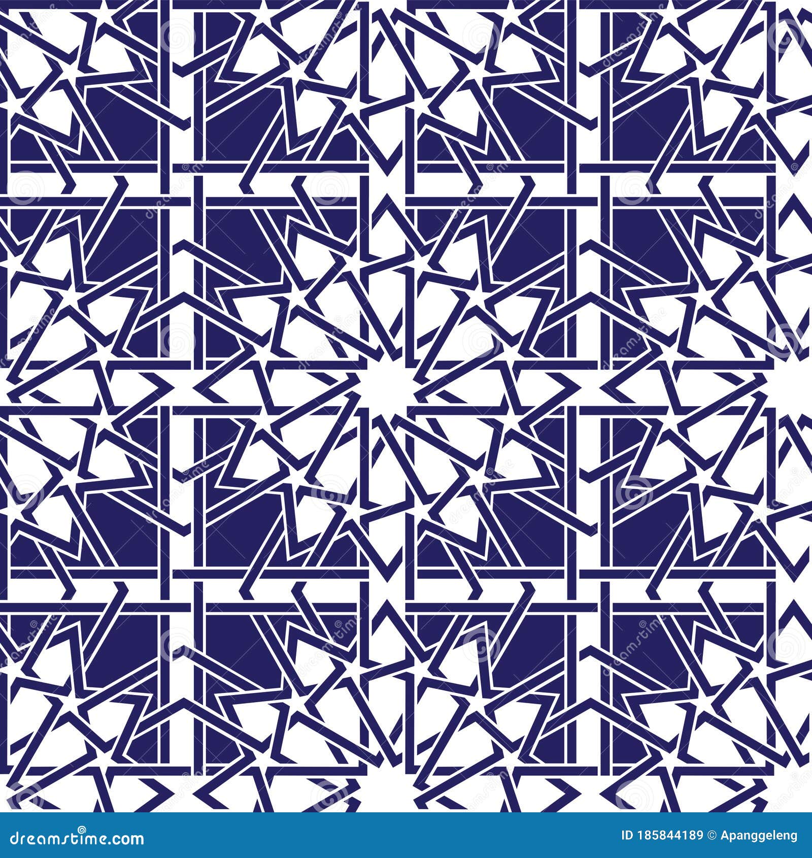 Seamless Geometric Arabic Style Pattern Stock Vector - Illustration of ...