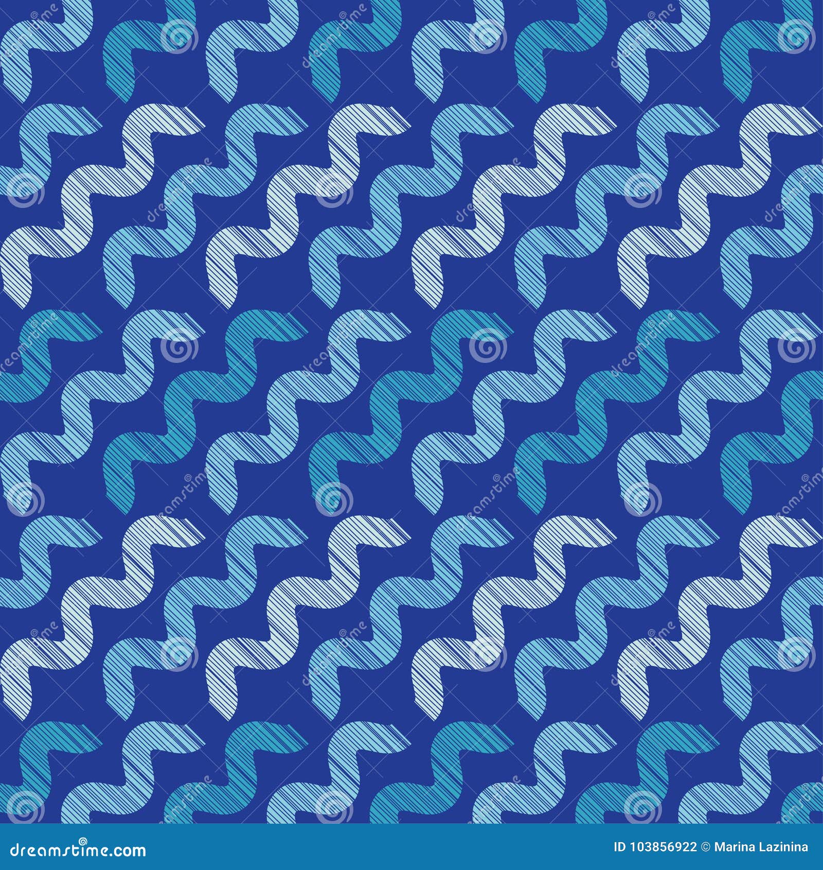 Seamless Geometric Background with Wave Pattern. Scribble Texture Stock ...