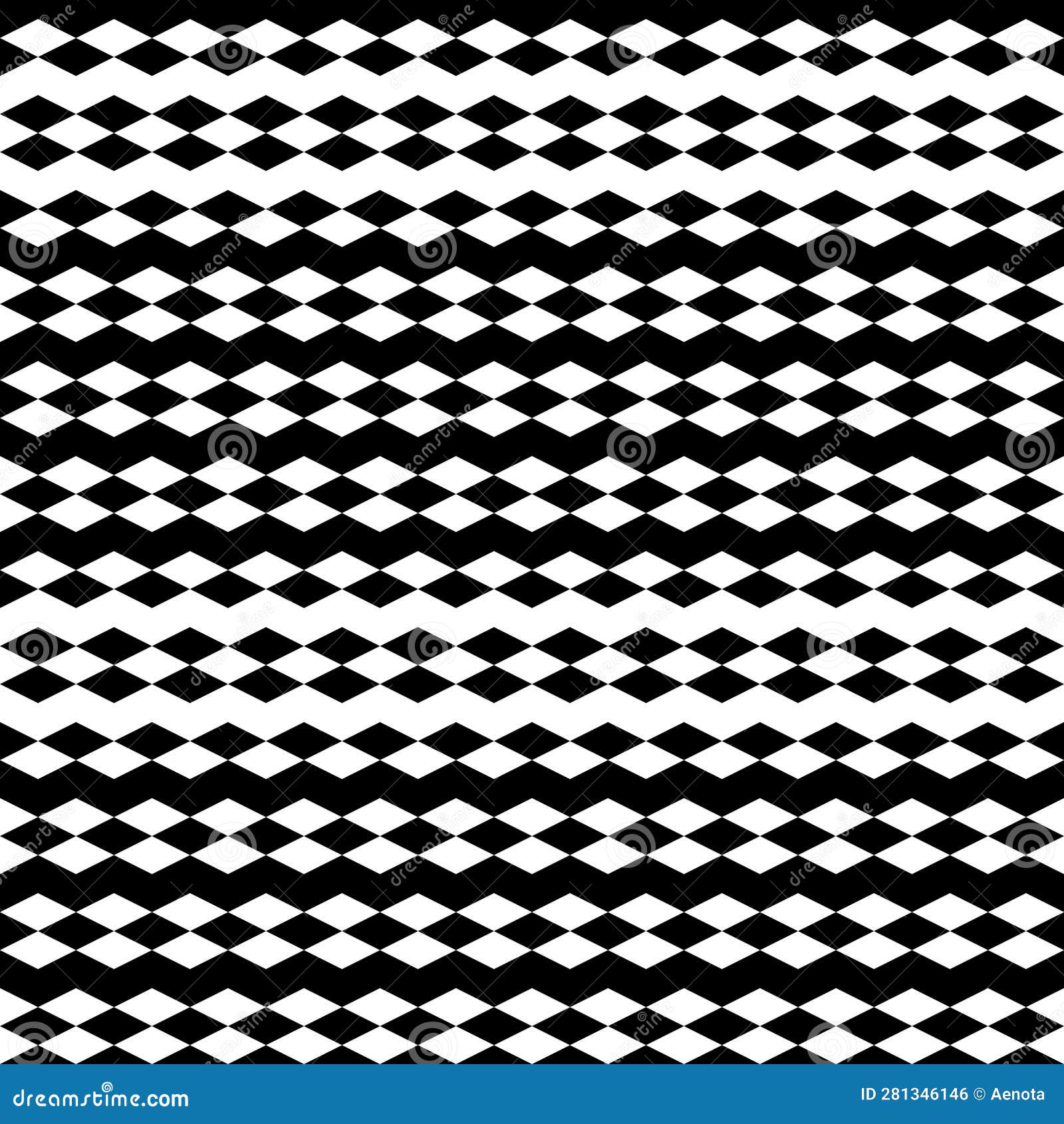Seamless Geometric Black and White Pattern for Fabric Stock ...