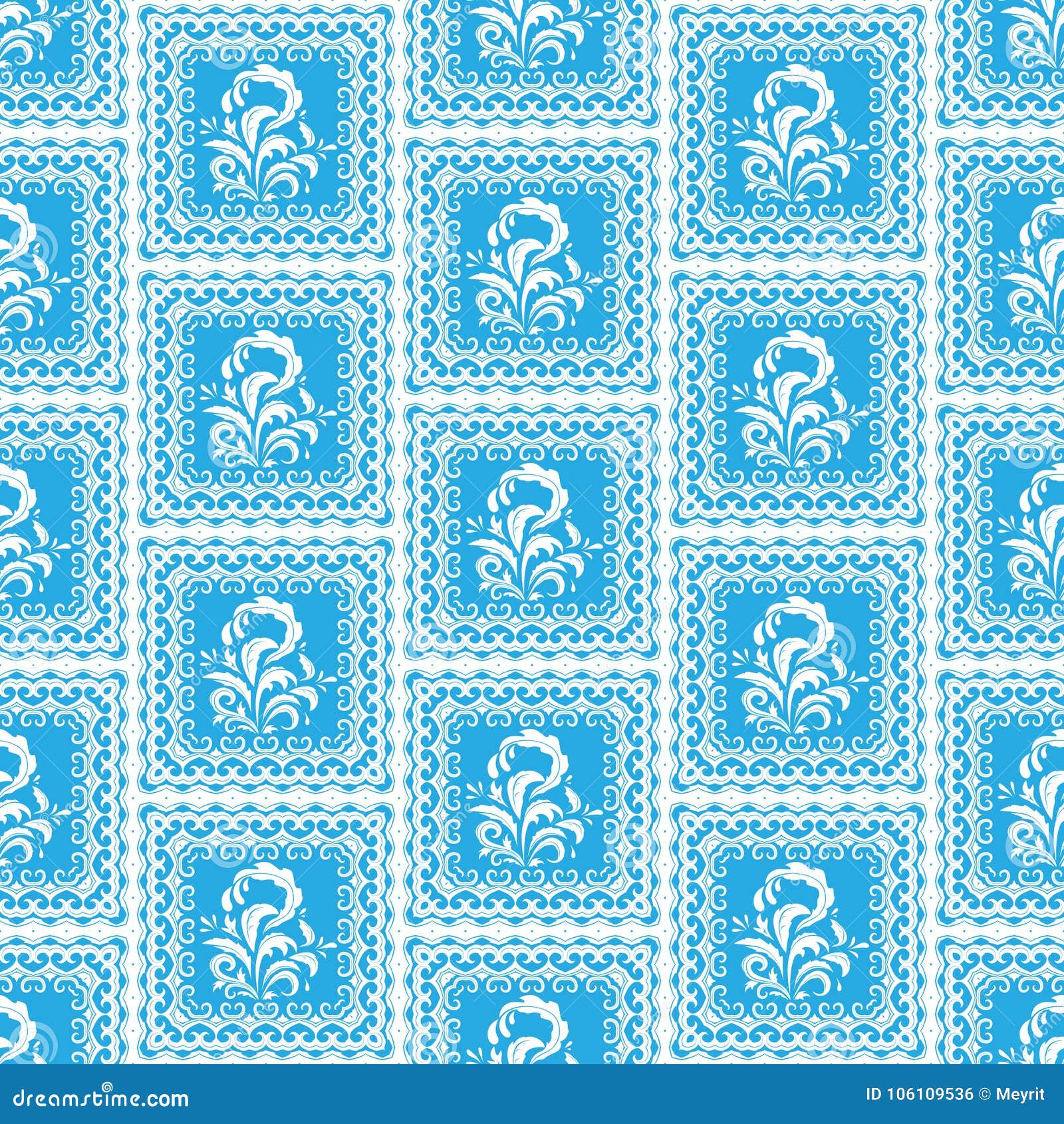 Simple blue pattern. stock illustration. Illustration of plant - 106109536