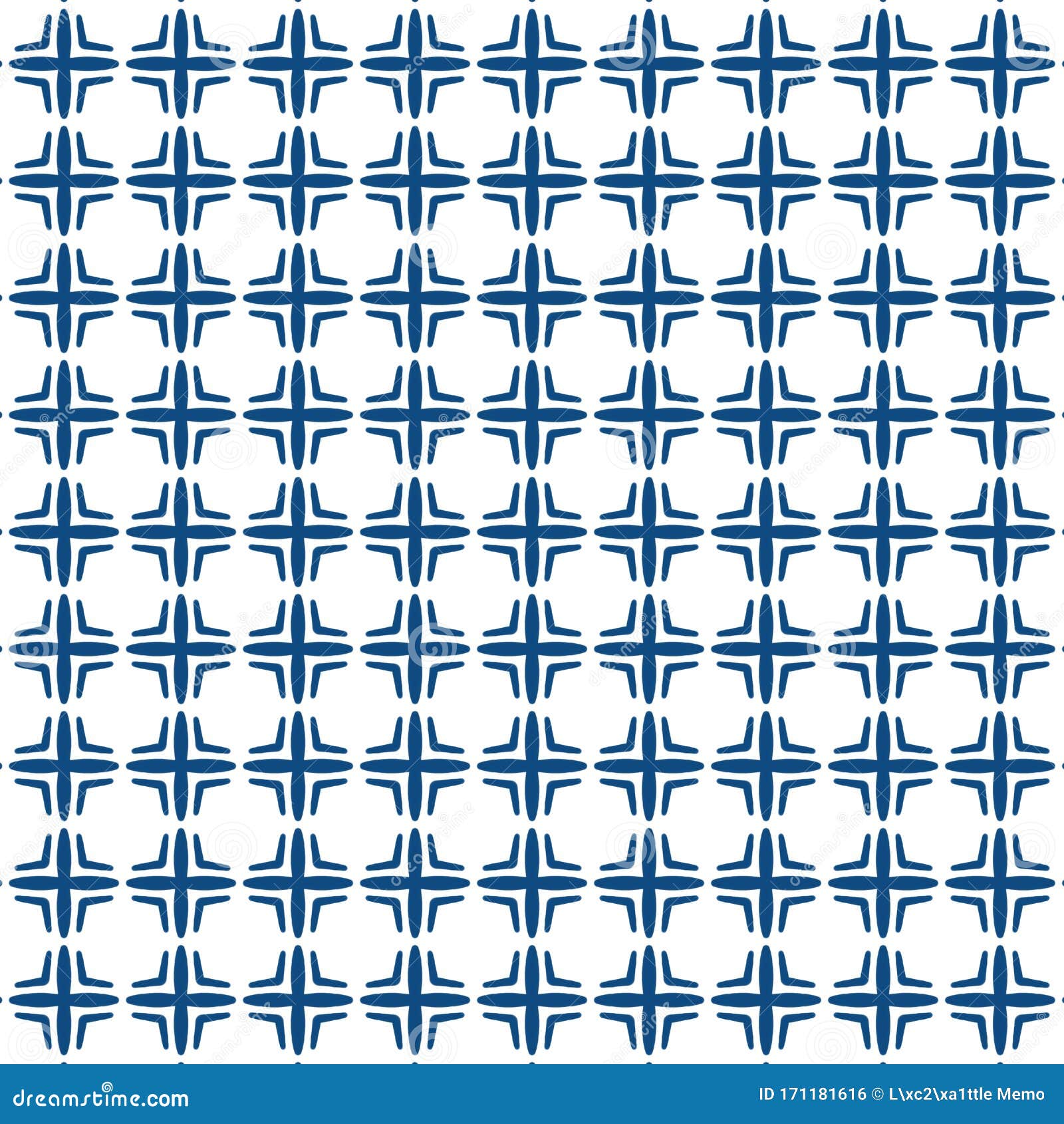Seamless Geometric Blue Square Pattern in Classic Style. Repeating ...
