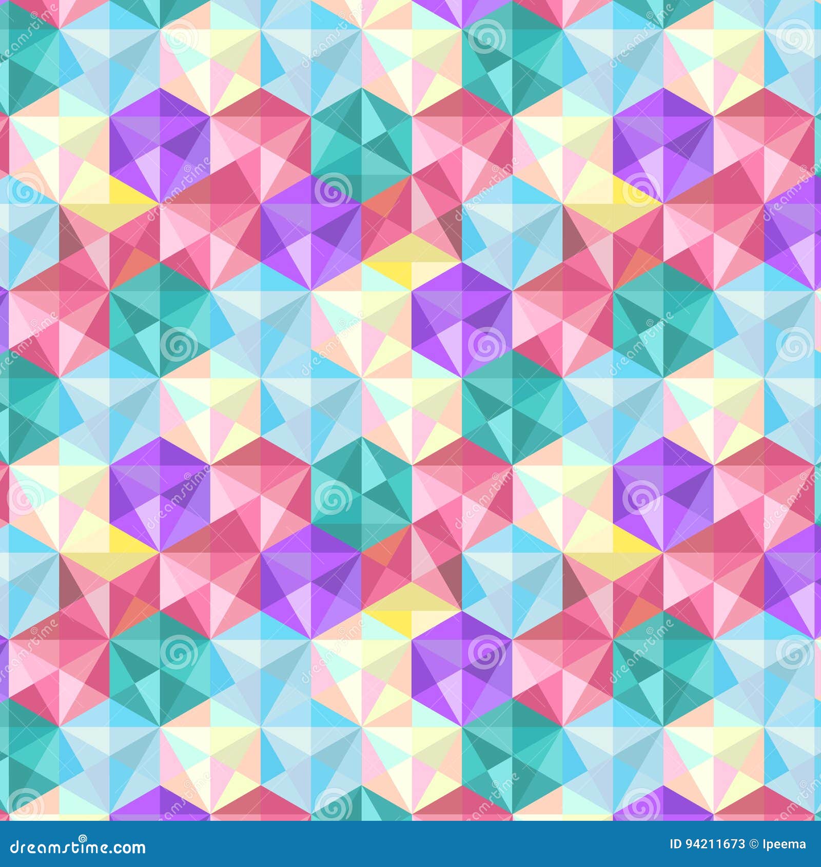 Seamless Geometric Color Low Poly Texture Hexagon Design Pattern Stock ...