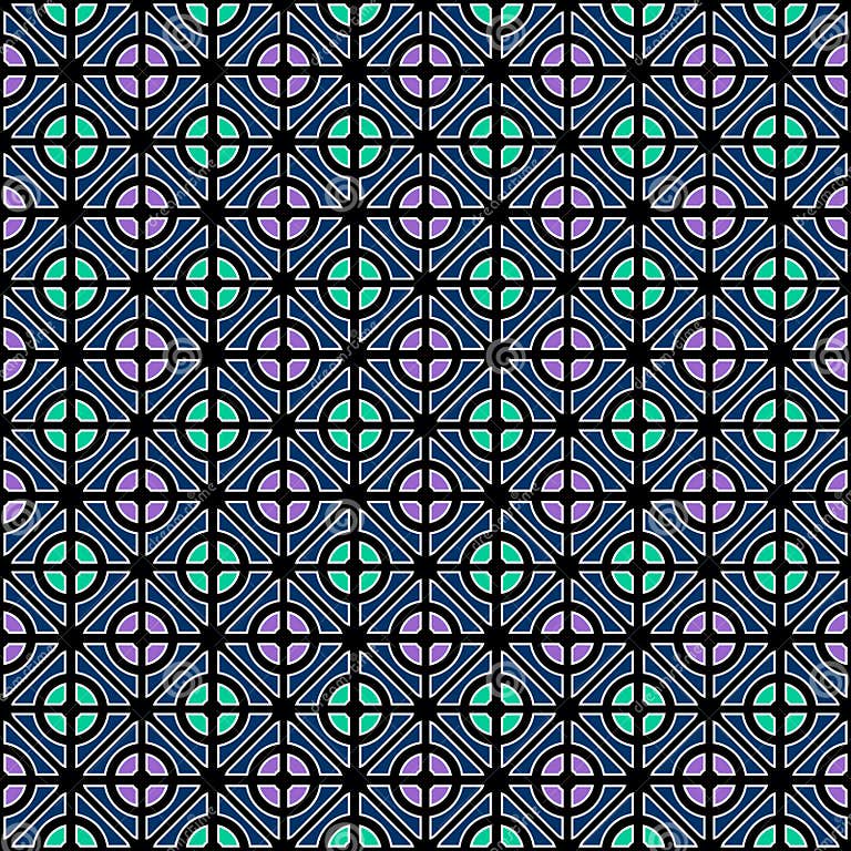 Seamless Geometric Color Pattern. Stock Vector - Illustration of ...