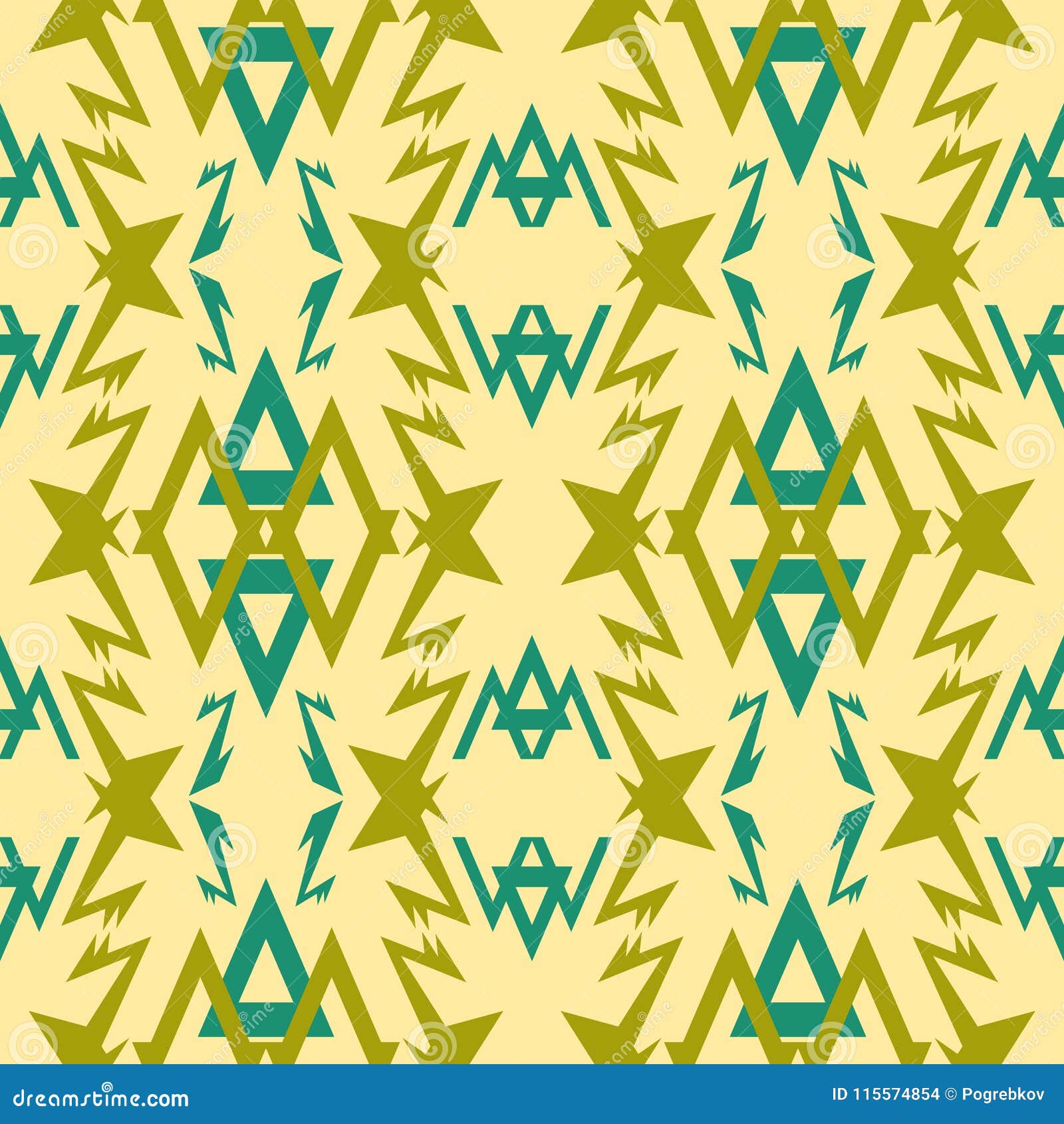 Seamless Geometric Composite Pattern of Multiple Complex Shapes Stock ...