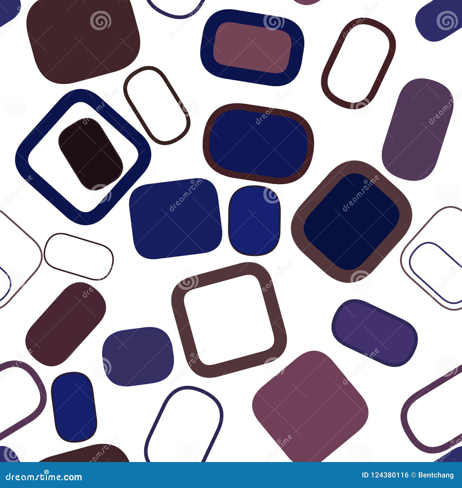 Seamless Geometric Conceptual Background Rounded Rectangle Pattern for ...