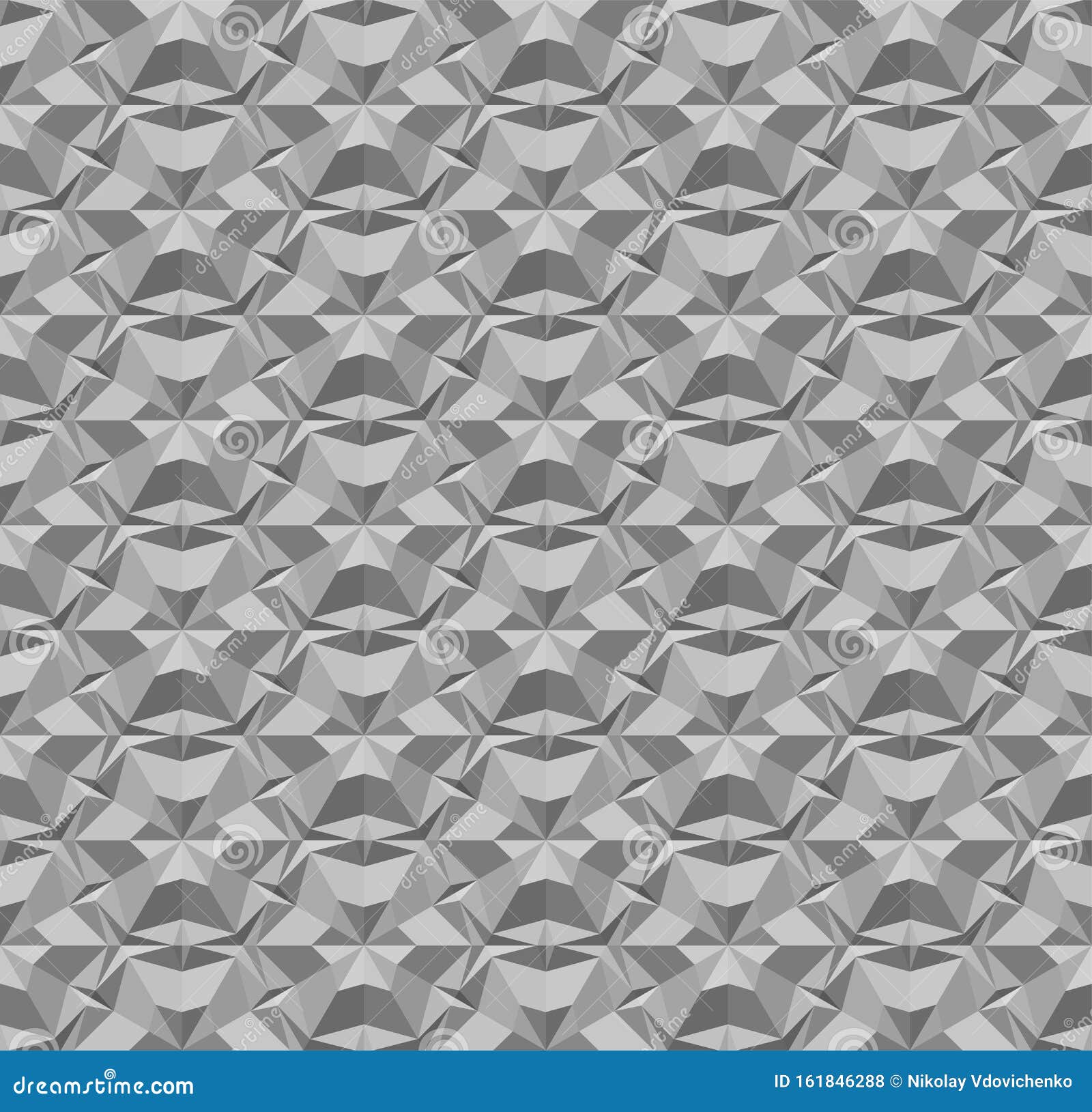 Seamless Geometric 3D Texture with Extrusion Effect. Gray Polygonal ...