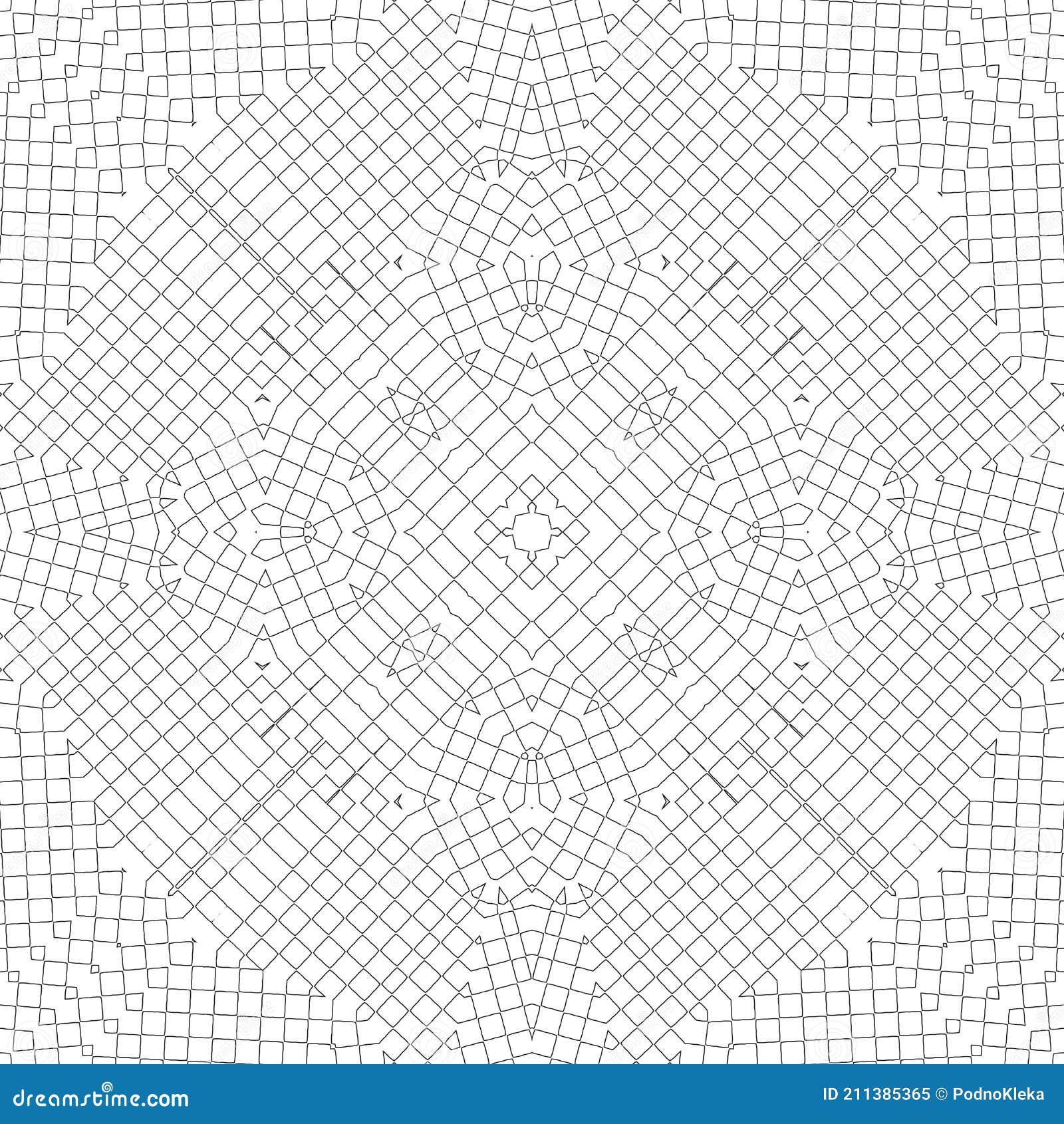 Seamless Geometric Damask Web Crochet Thin Line Thread Outline Lace ...