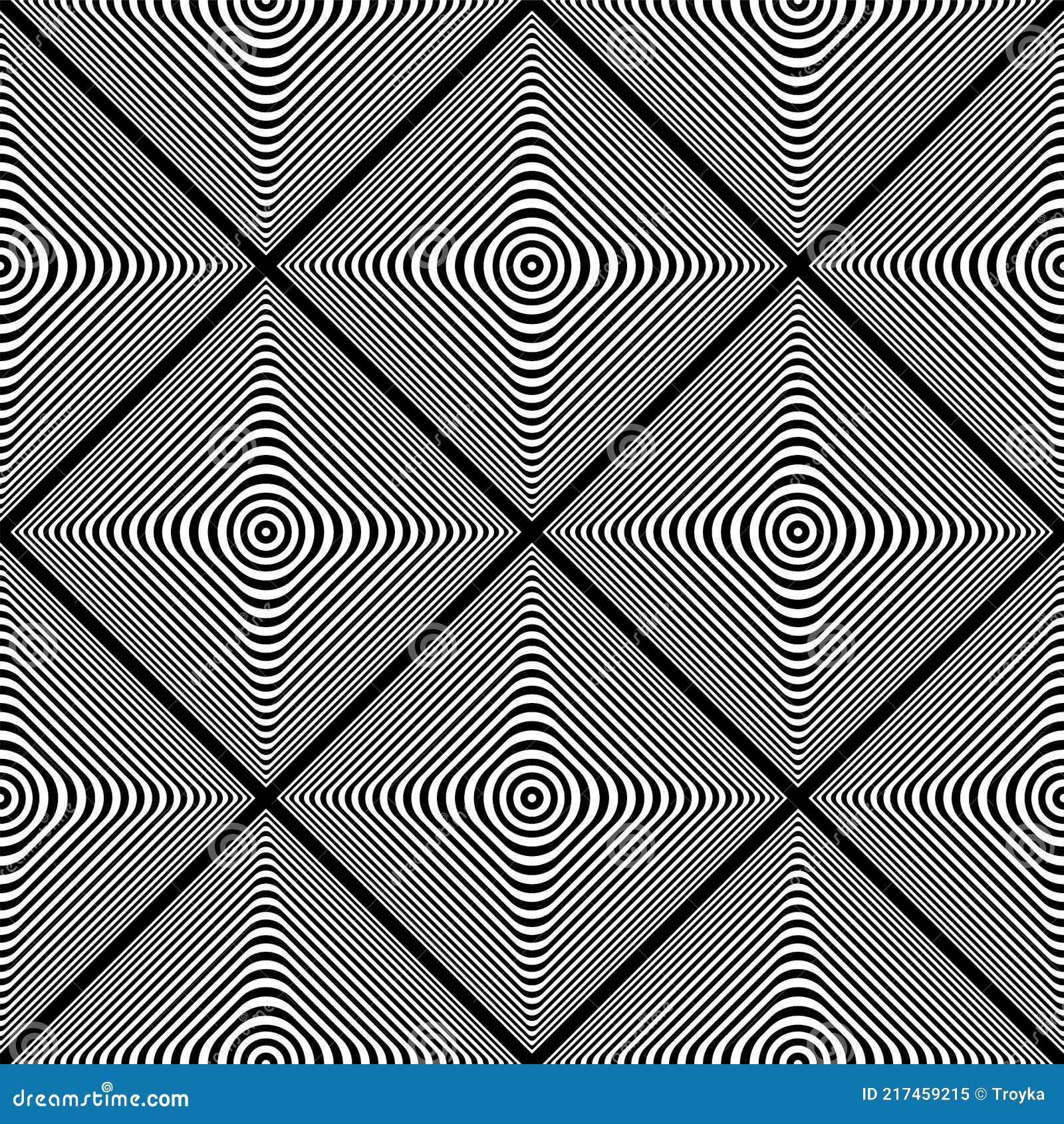 Seamless Geometric Checked Op Art Pattern. 3D Illusion Stock Vector ...