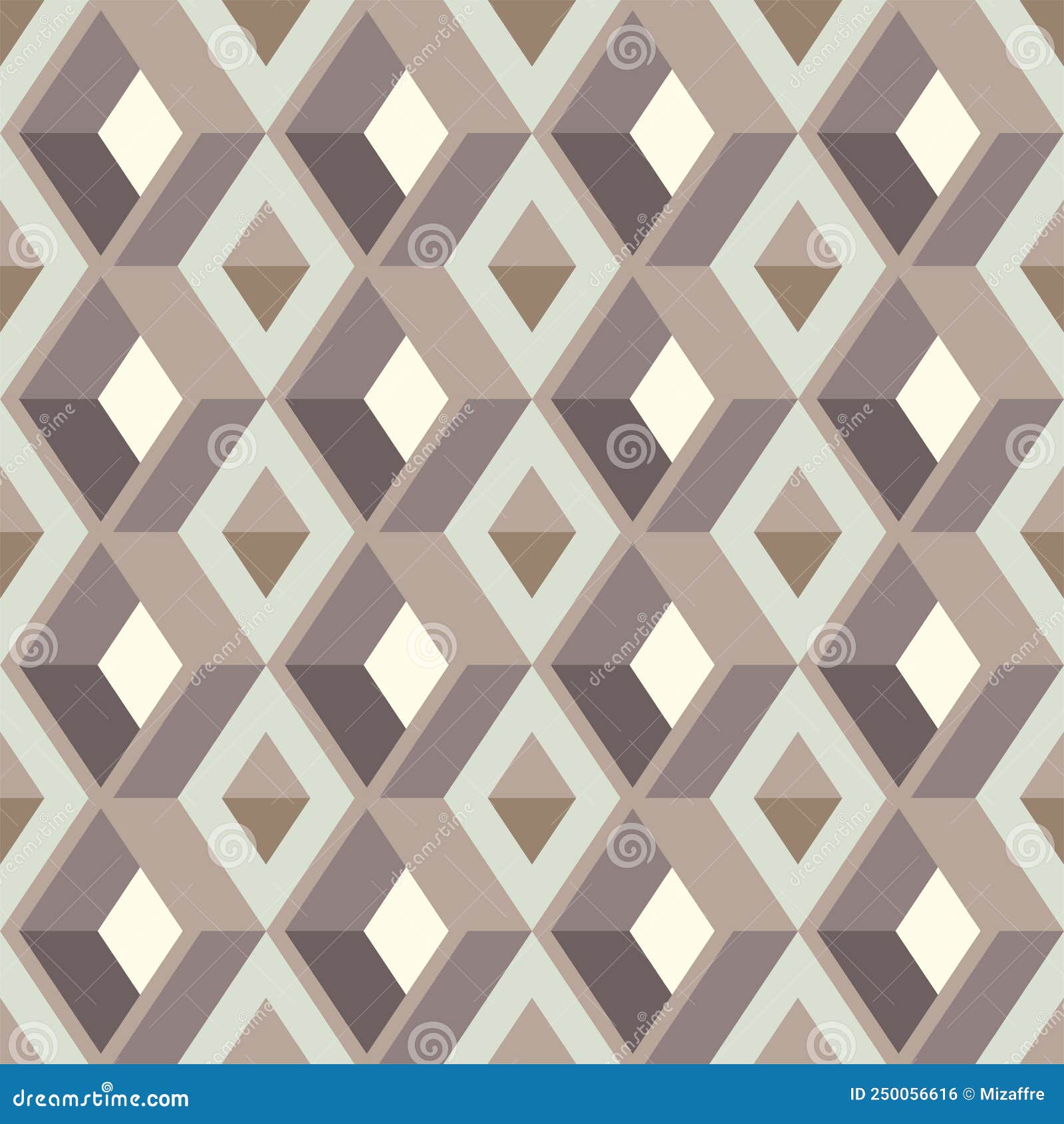 Seamless Geometric Diamond Shape Pattern, 60s Mod Op Art Print Stock ...