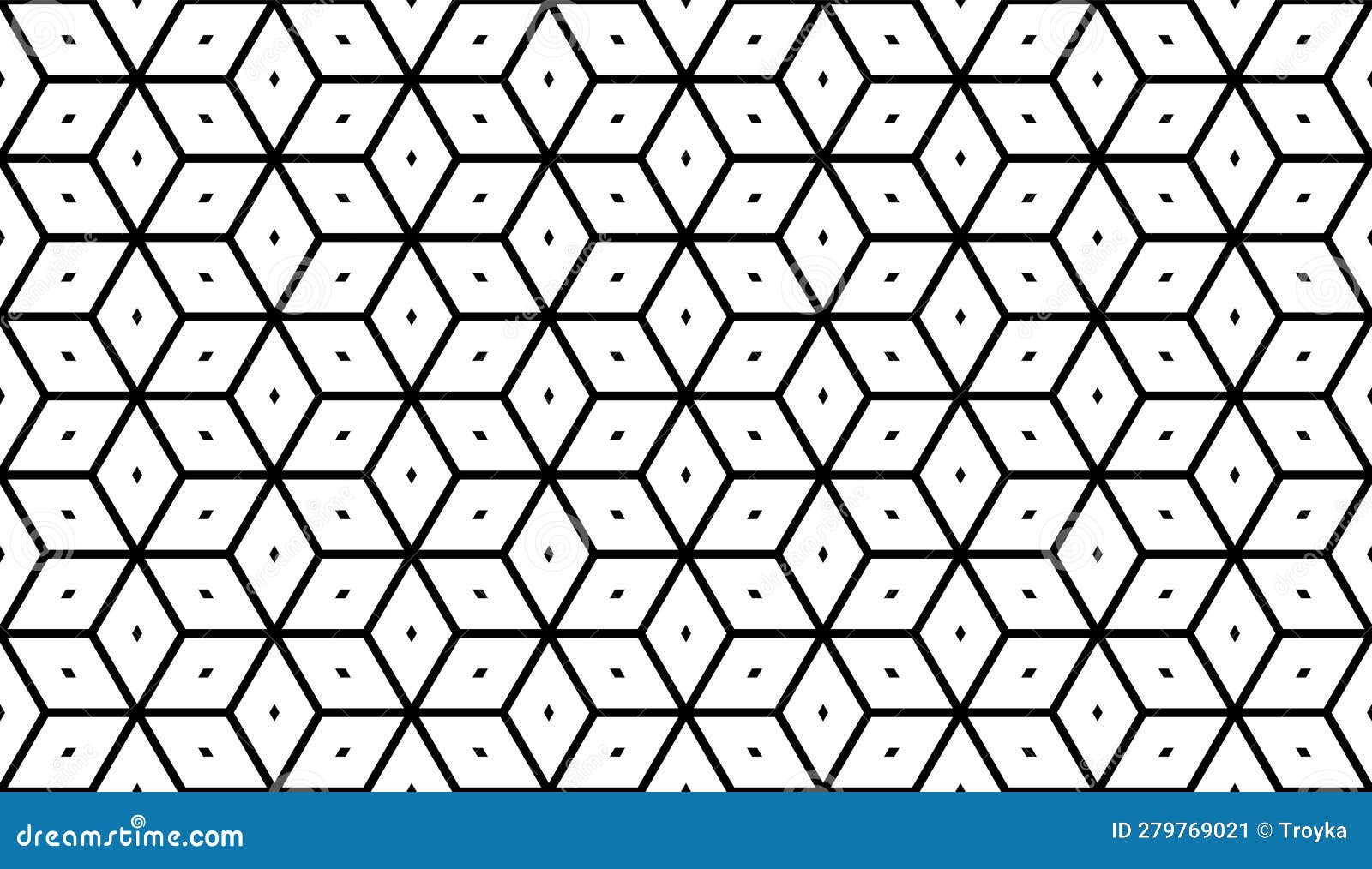 Seamless Geometric Diamonds and Dots Op Art Pattern. Black and White ...