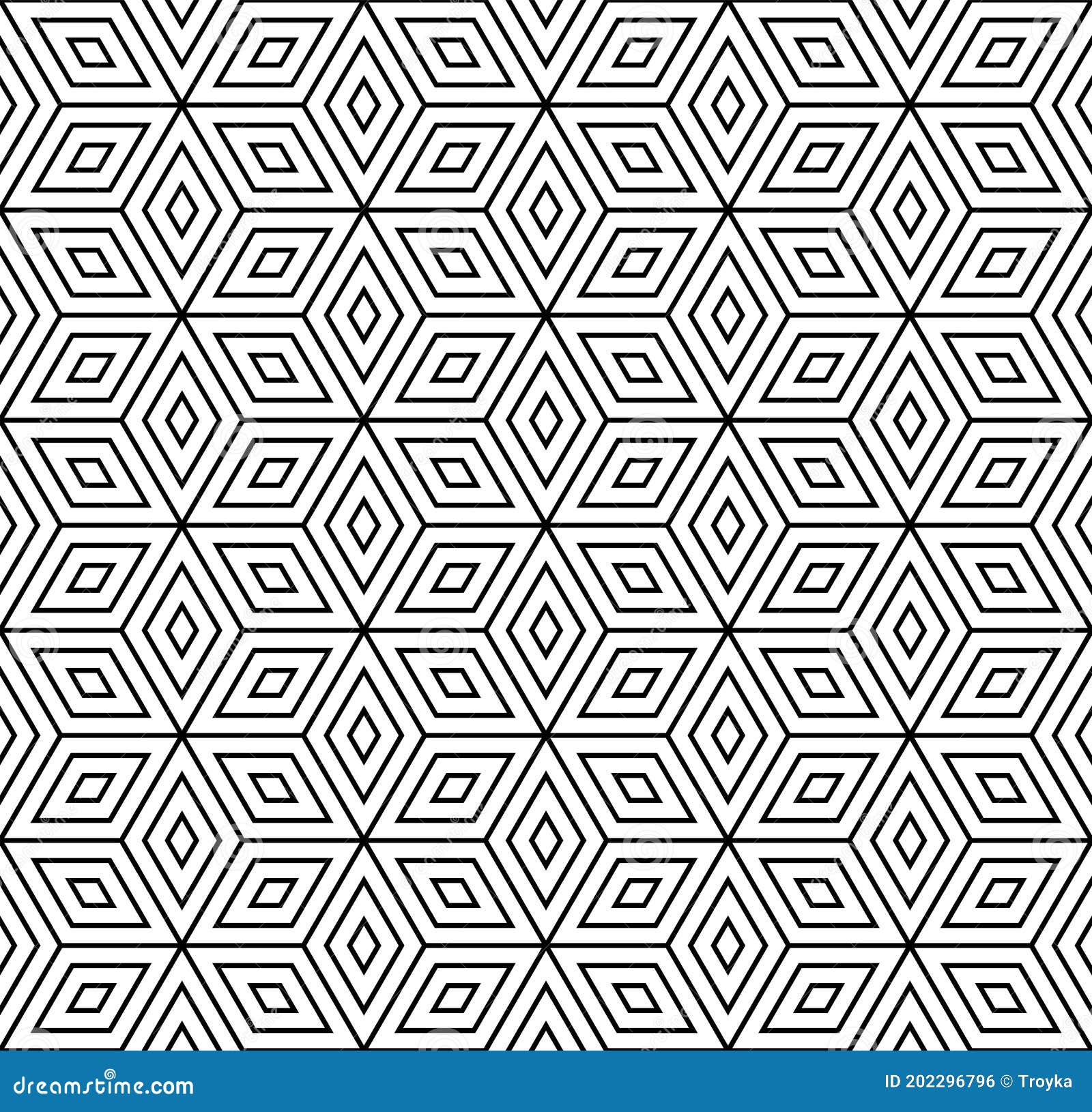 Seamless Geometric Op Art Pattern Stock Vector - Illustration of simple ...