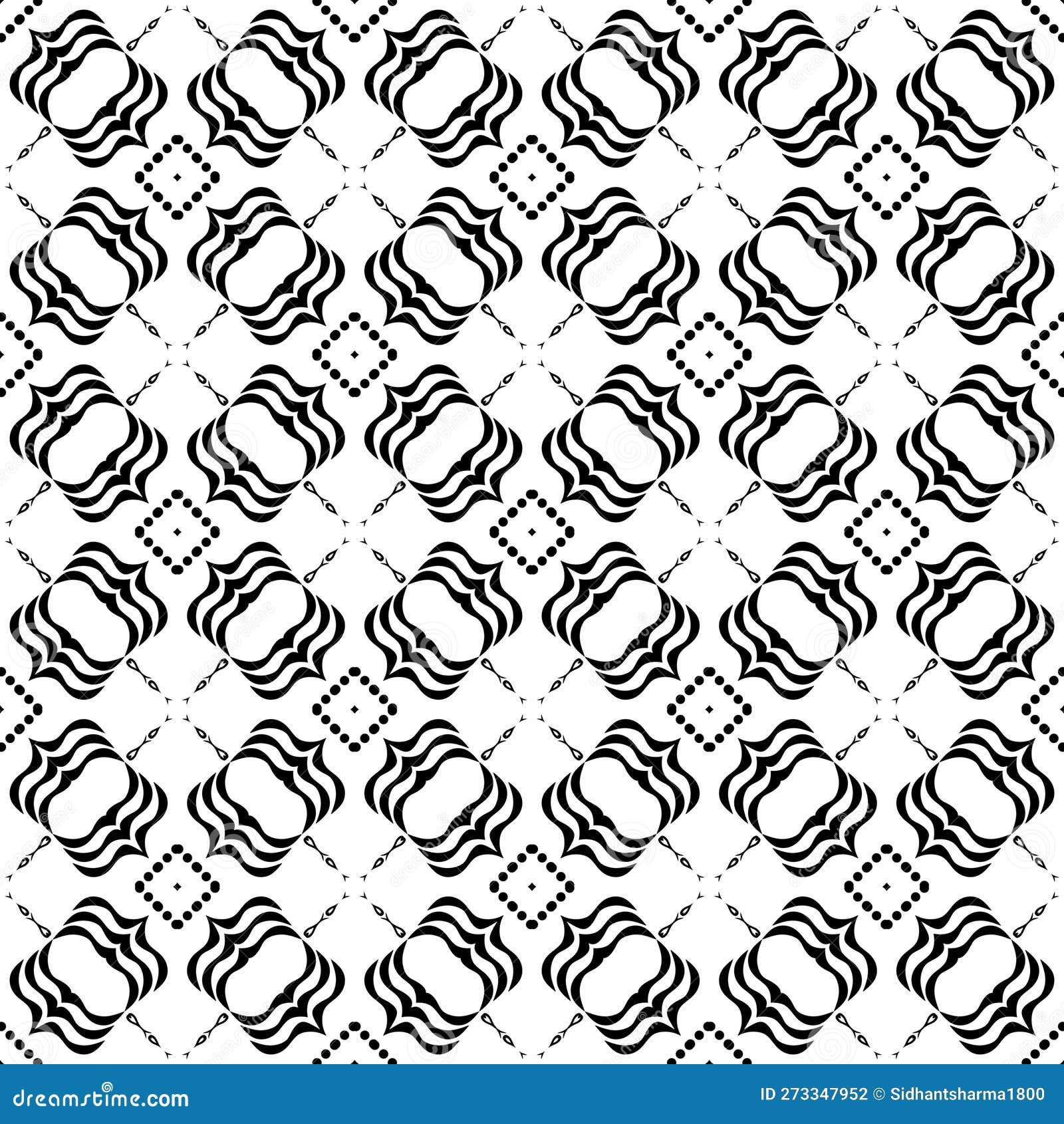 Seamless Geometric Elements Pattern Repeated Vector Illustrations Stock ...