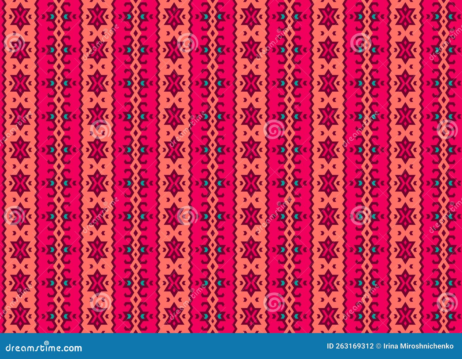 Seamless Geometric Fabric Pattern Stock Illustration - Illustration of ...