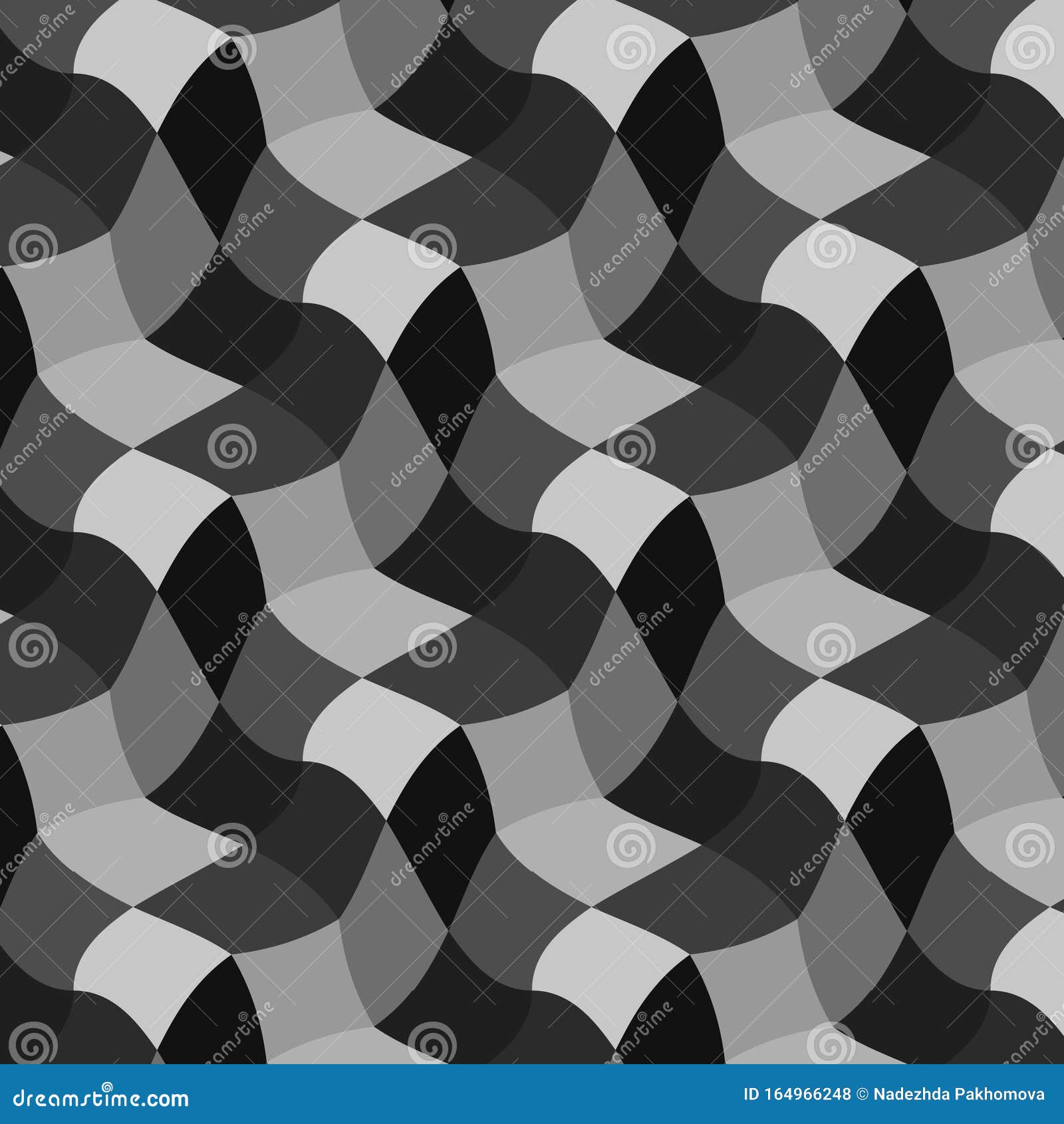 Seamless Geometric, Geo Pattern, Optical Illusion, Distorted ...