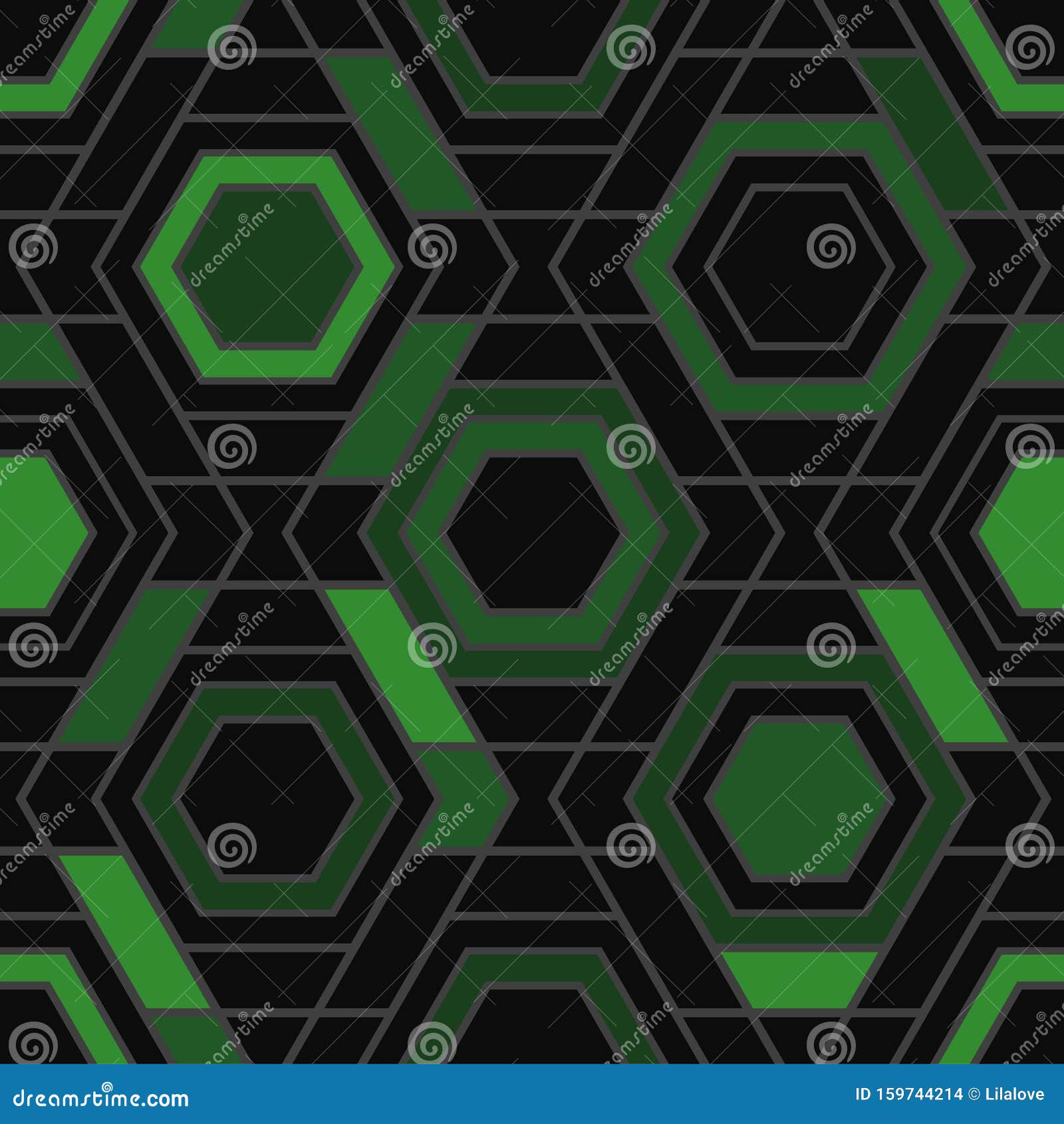 Seamless Geometric Hexagon Futuristic Pattern Stock Vector ...