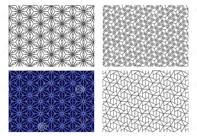 Seamless Geometric Hexagon Line Pattern, Vector Stock Vector ...