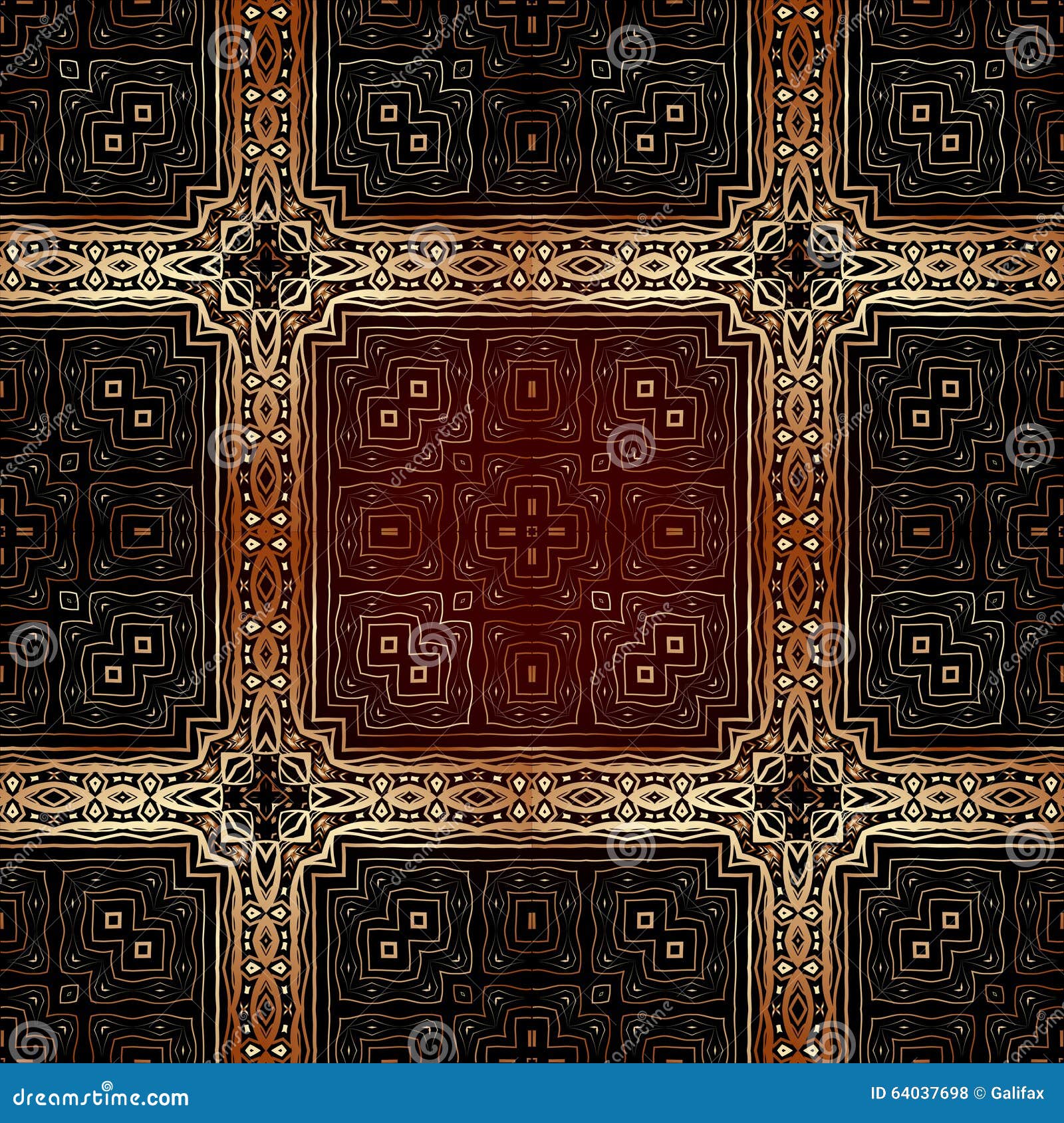 Seamless Geometric Islamic Pattern Stock Vector - Illustration of color ...