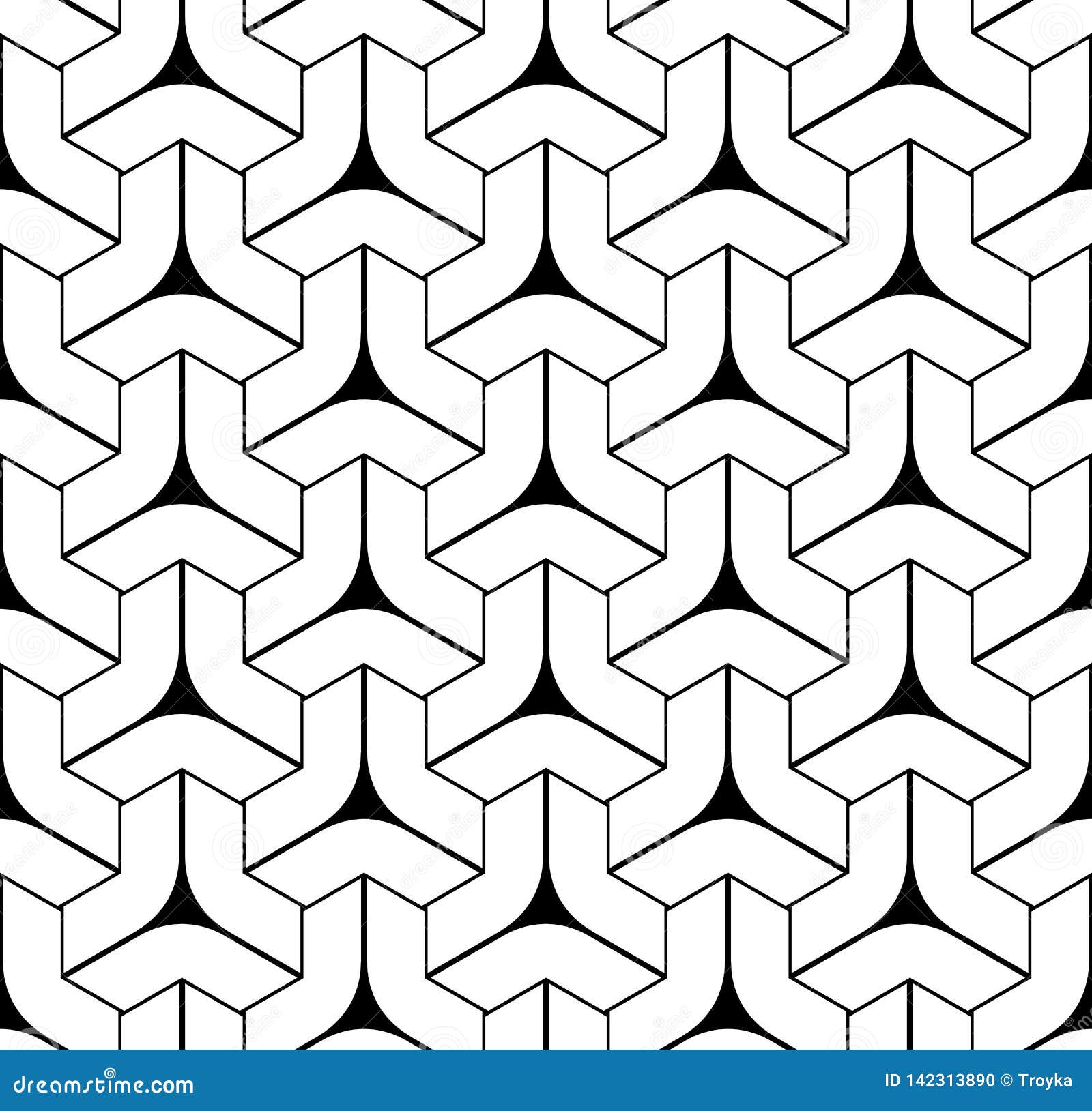 Seamless Geometric Isometric Pattern. 3D Illusion Stock Vector ...