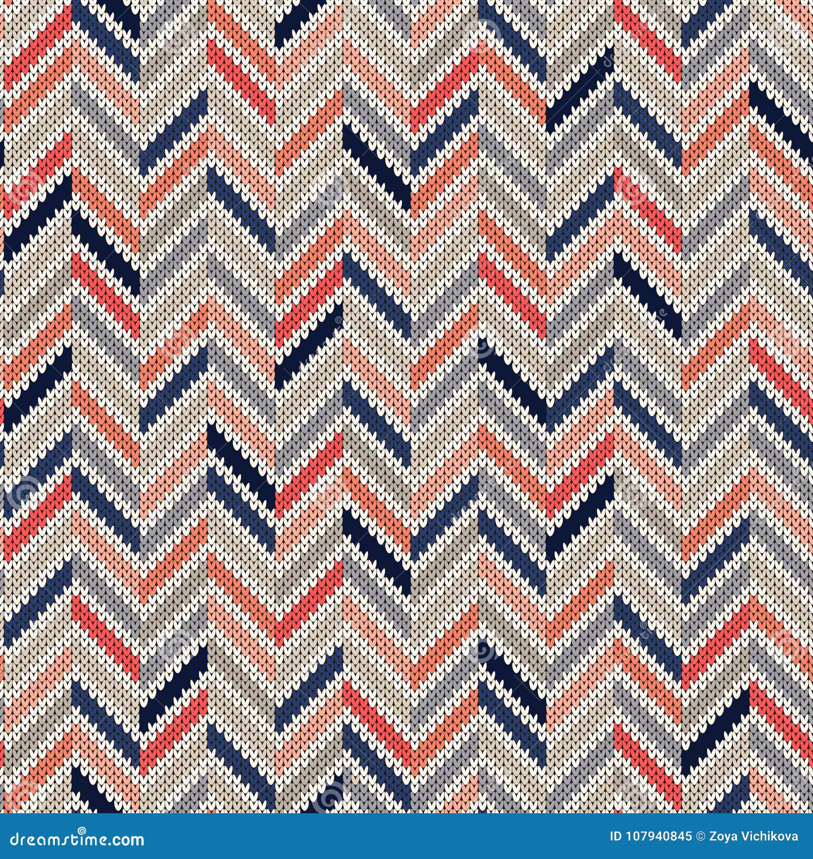 Seamless Geometric Knitted Pattern Stock Vector - Illustration of ...