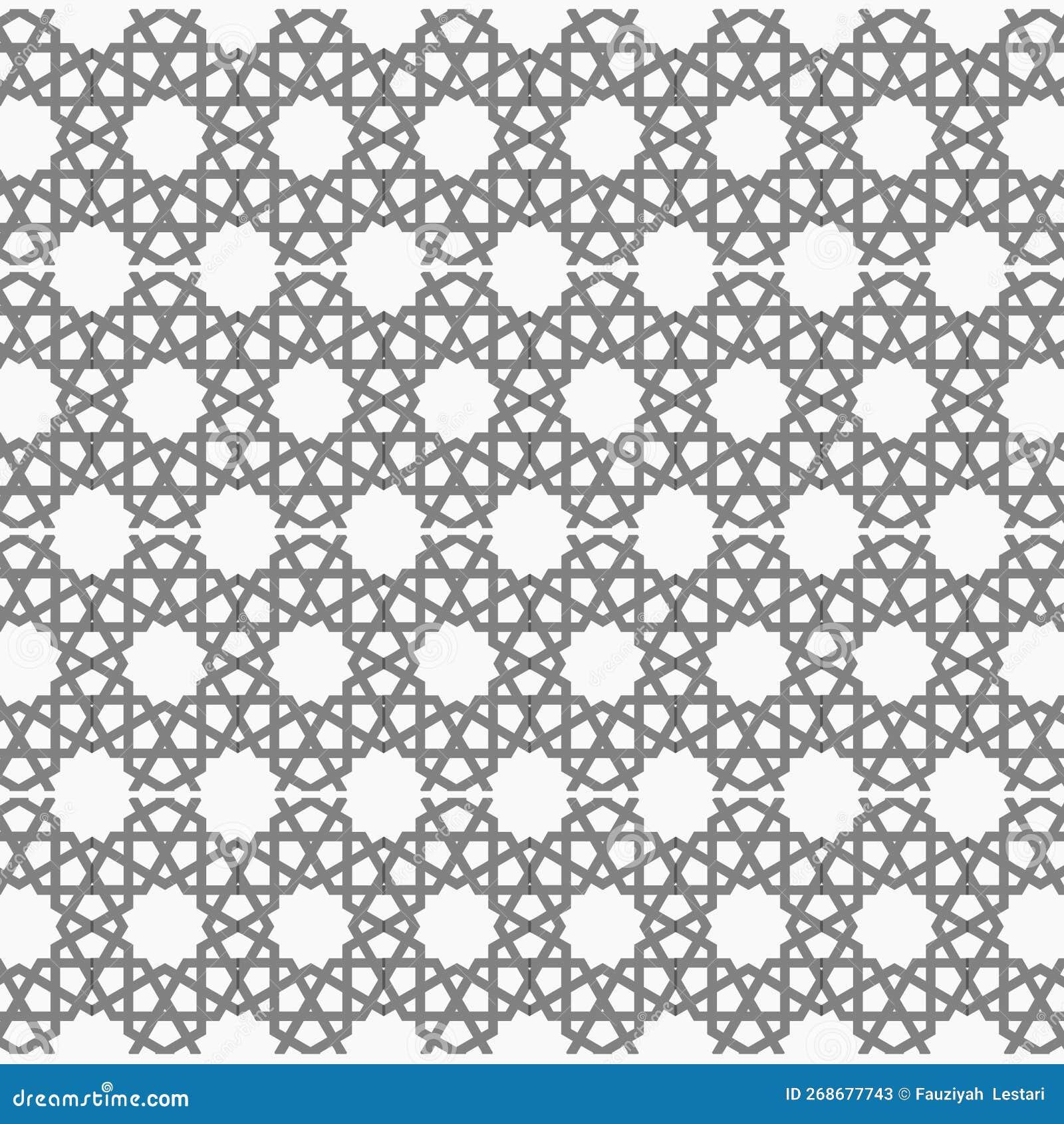 Seamless Geometric Kufi Pattern Background with White Background Stock ...