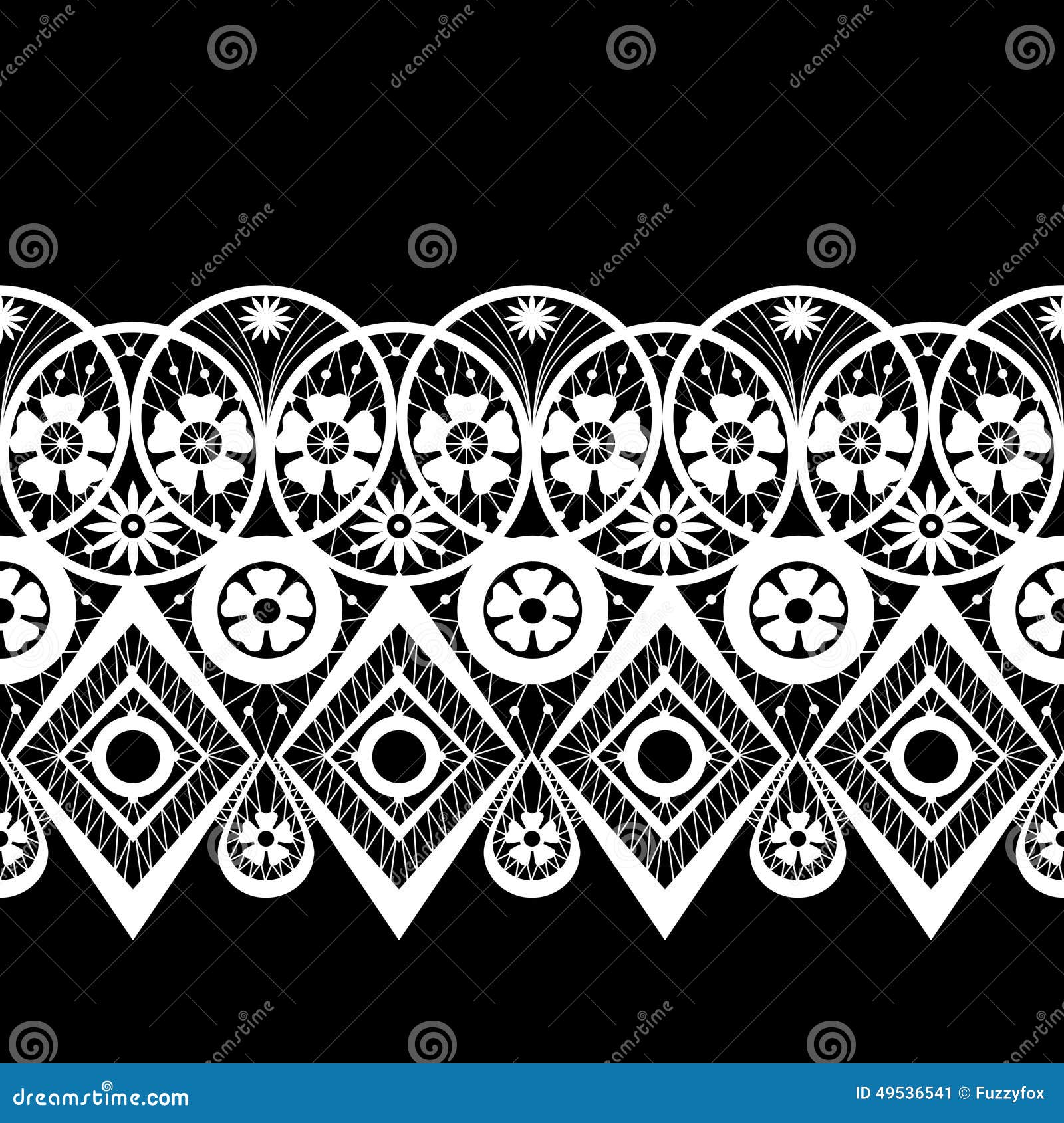 Seamless Geometric Lace Elements Pattern Ornamental Pattern Stock ...