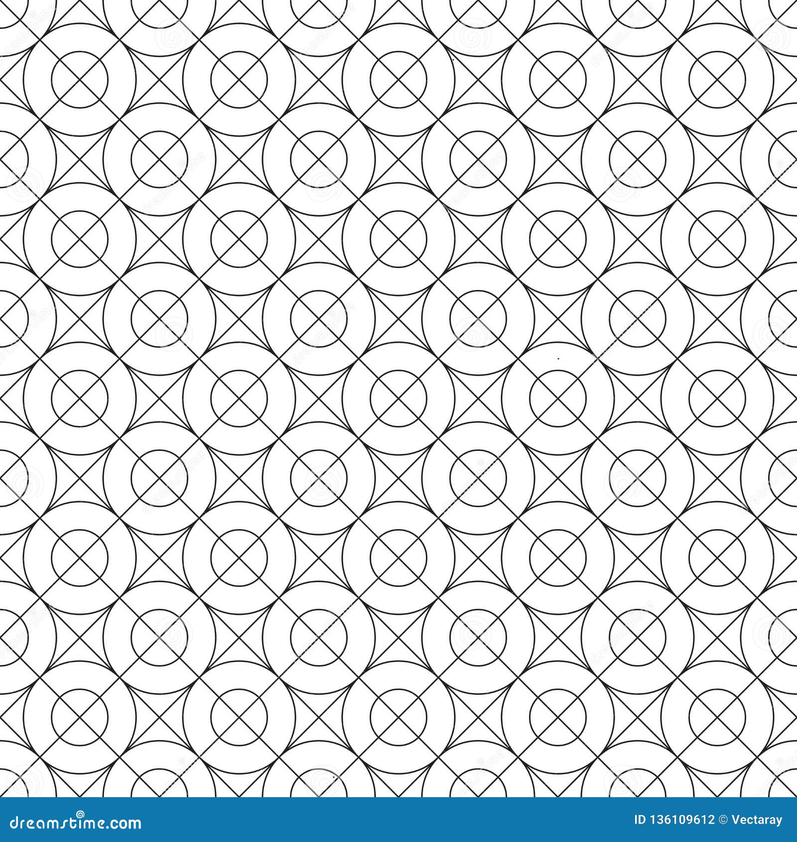 Seamless Geometric Line Pattern Background Stock Illustration ...