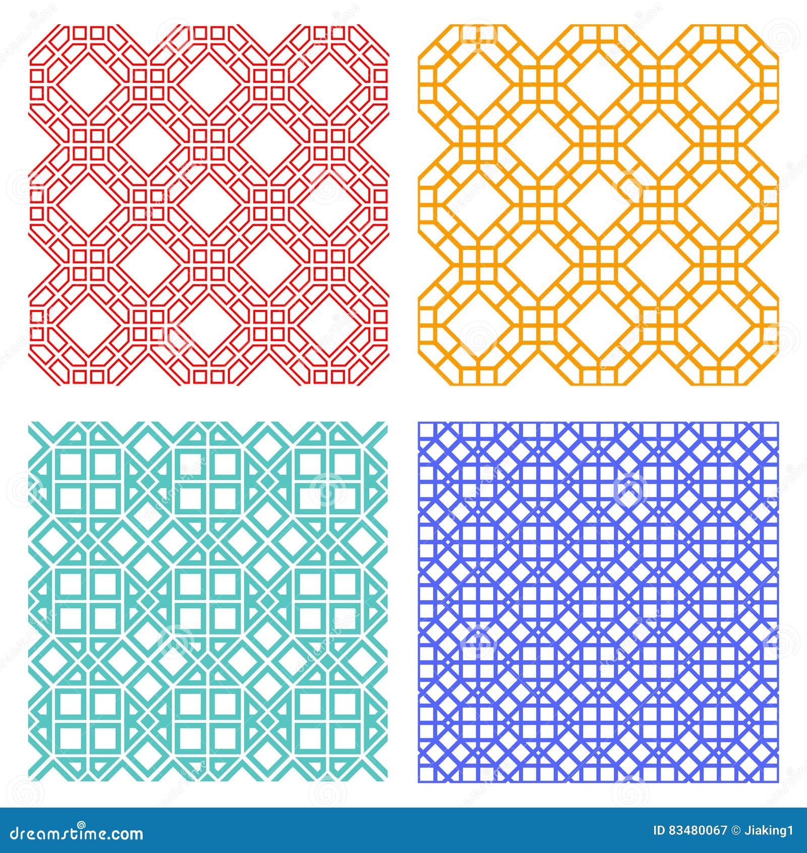Seamless Geometric Line Pattern in Korean Style Stock Vector ...