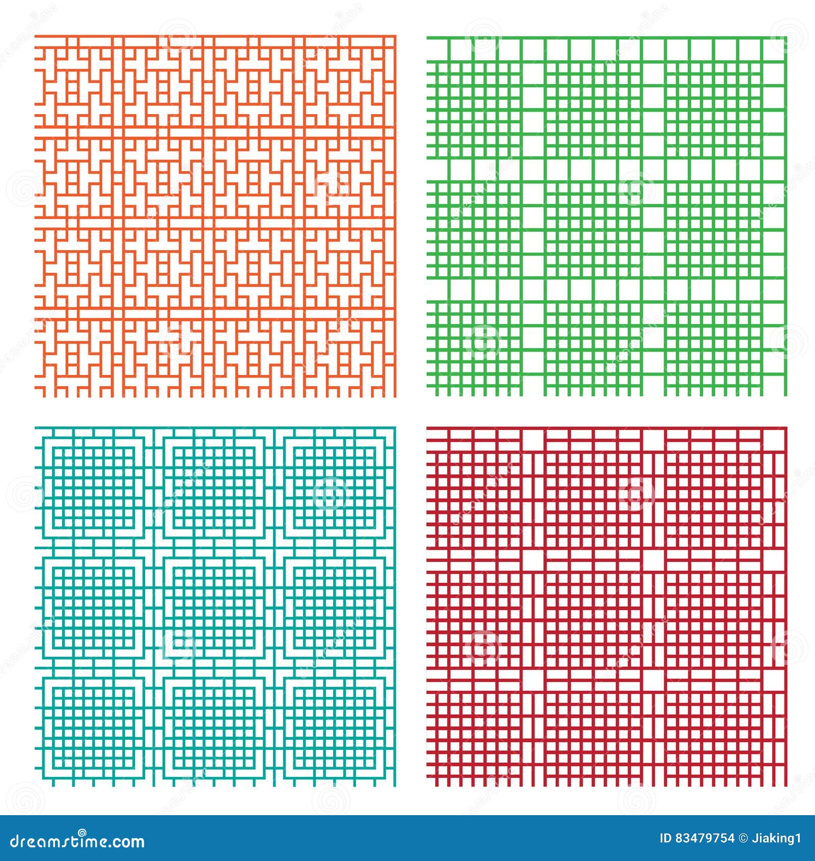 Seamless Geometric Line Pattern in Stencil Style Stock Vector ...