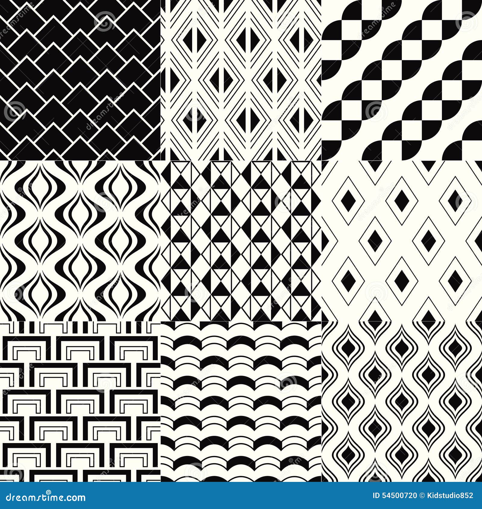 Seamless Geometric Mesh Pattern Stock Vector - Illustration of regular ...