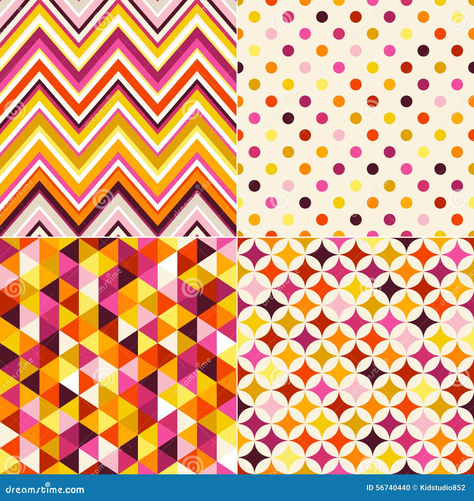 Seamless Geometric Multicolor Pattern Stock Vector - Illustration of ...