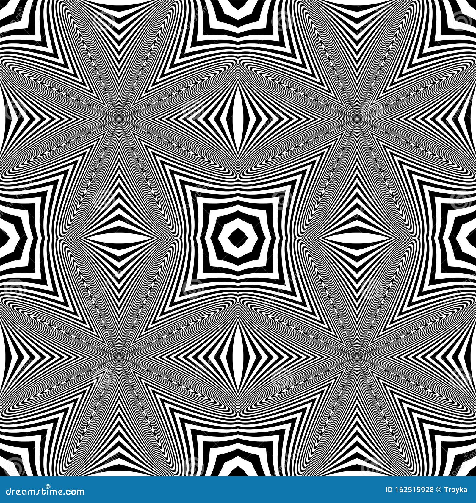 Seamless Geometric Op Art Pattern. Lines Texture Stock Vector ...