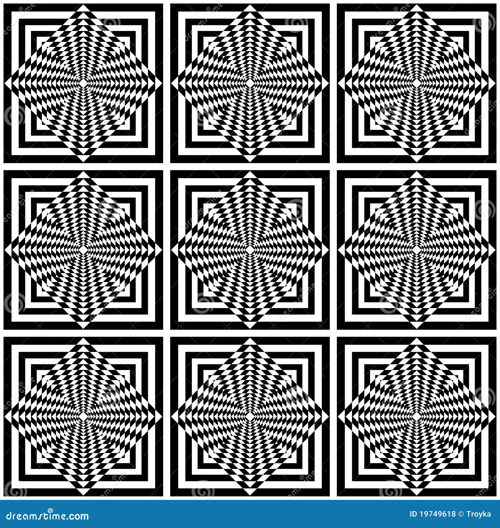 Seamless Geometric Op Art Pattern. Stock Vector - Illustration of ...