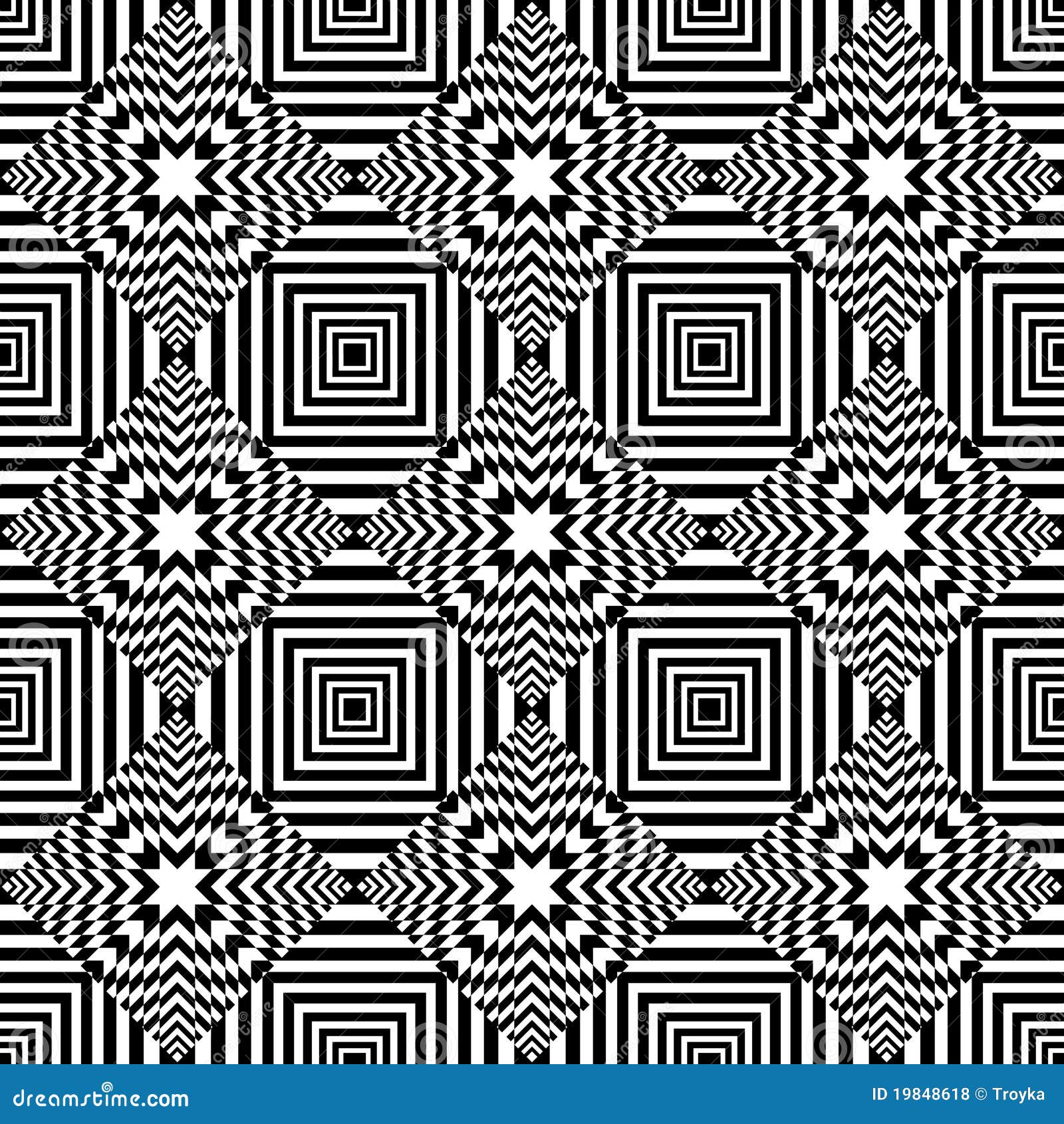 Seamless Geometric Op Art Pattern. Stock Vector - Illustration of ...