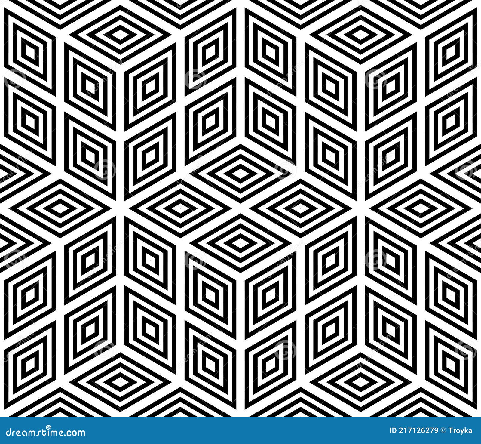 Seamless Geometric Op Art Pattern. 3D Illusion Stock Vector ...