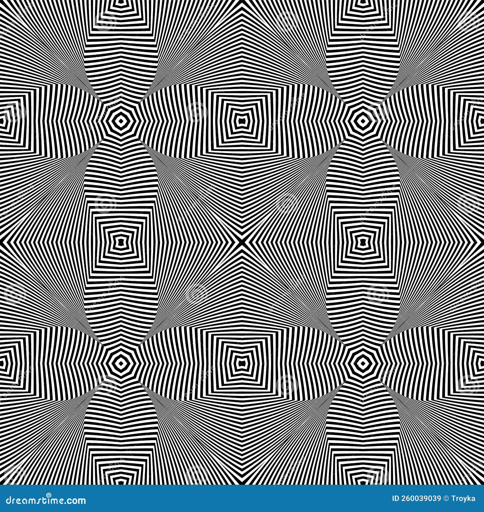 Seamless Geometric Op Art Pattern with 3D Illusion. Lines Texture Stock ...