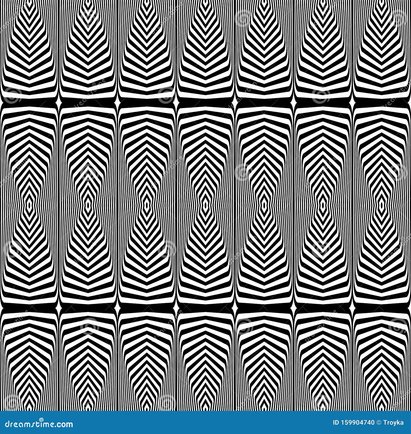 Seamless Geometric Op Art Pattern. Lines Texture Stock Vector ...