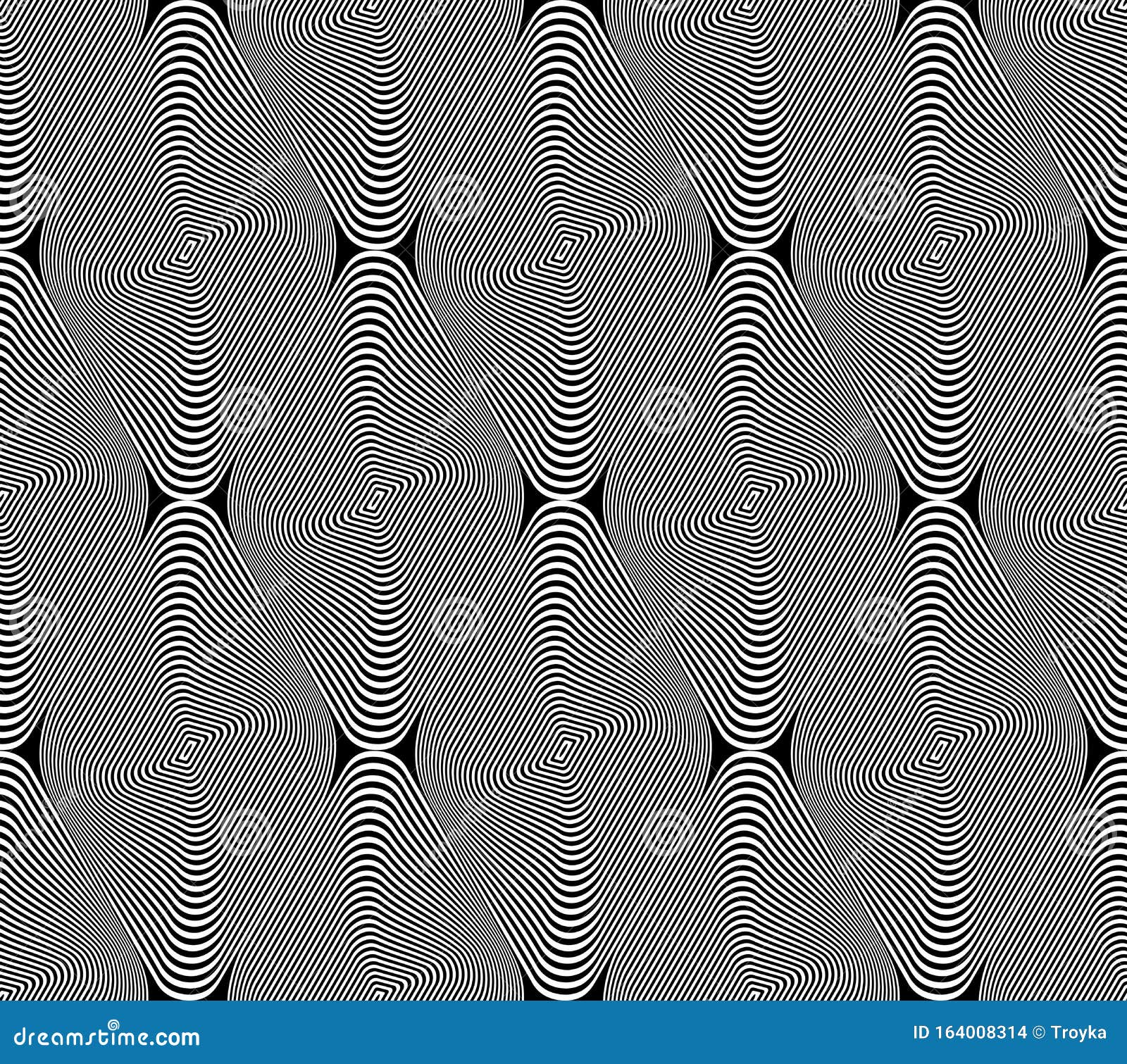 Seamless Geometric Op Art Pattern. Lines Texture Stock Vector ...