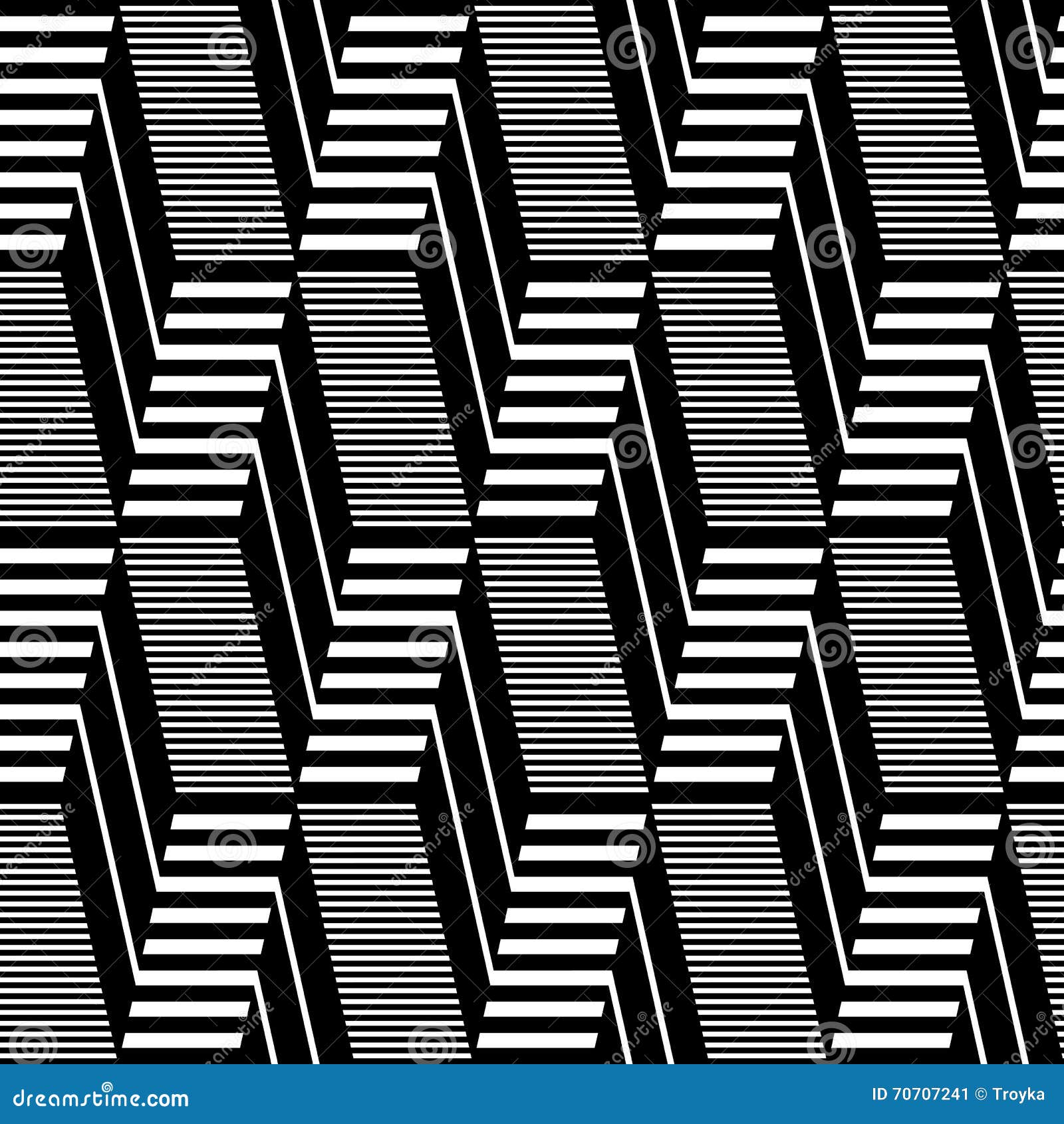 Seamless Geometric Op Art Pattern. Stock Vector - Illustration of ...