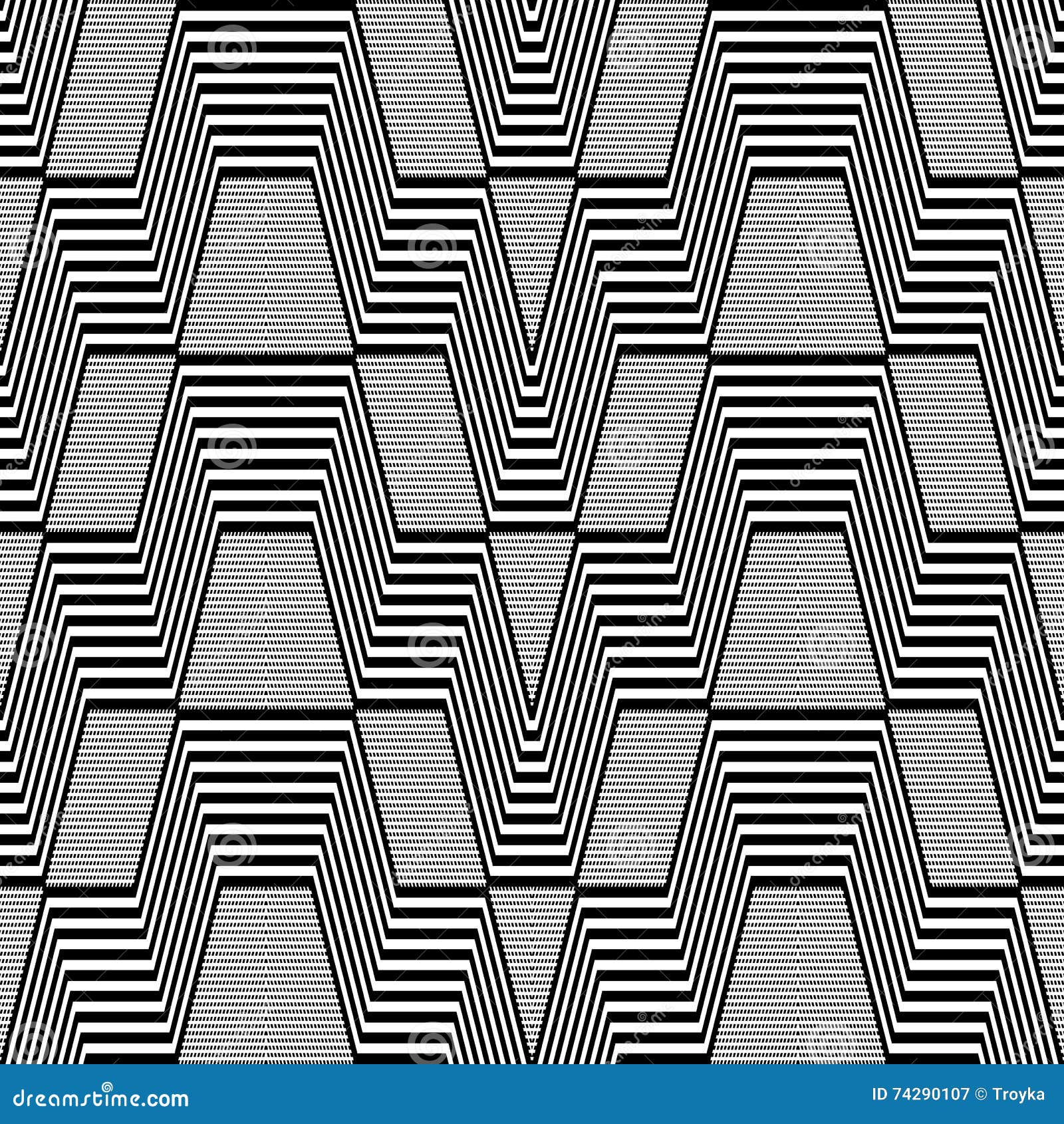 Seamless Geometric Op Art Pattern. Stock Vector - Illustration of ...