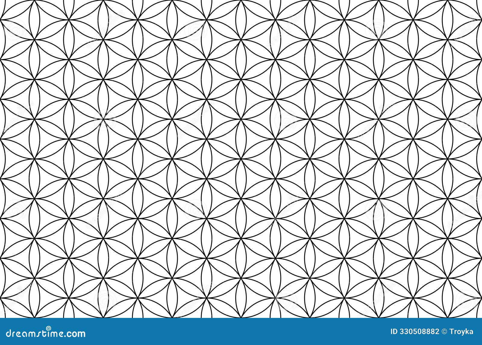 Seamless Geometric Outline Circles Pattern. White Textured Background ...