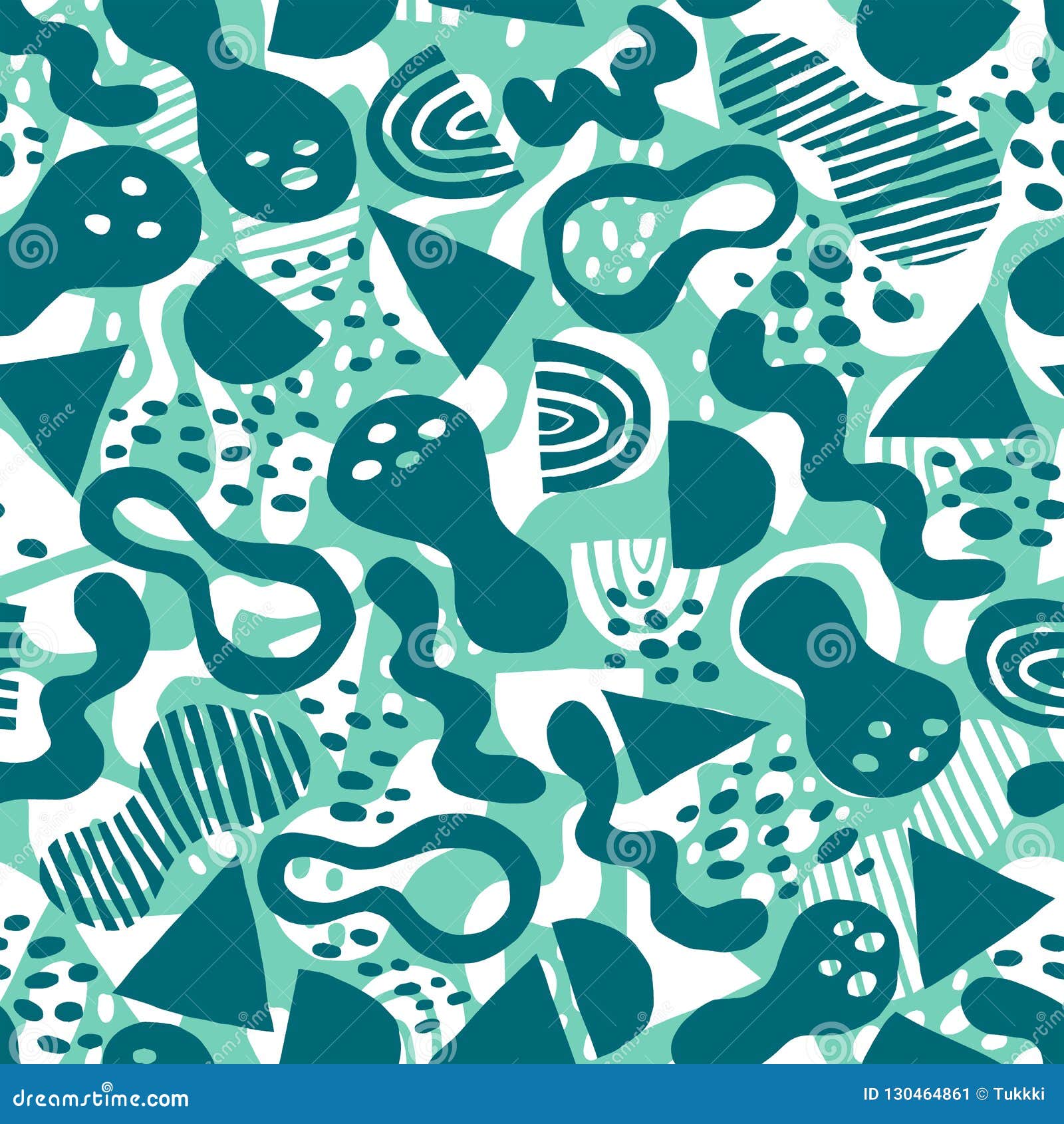 Seamless Geometric Pattern in Abstract Memphis Style Stock Vector ...