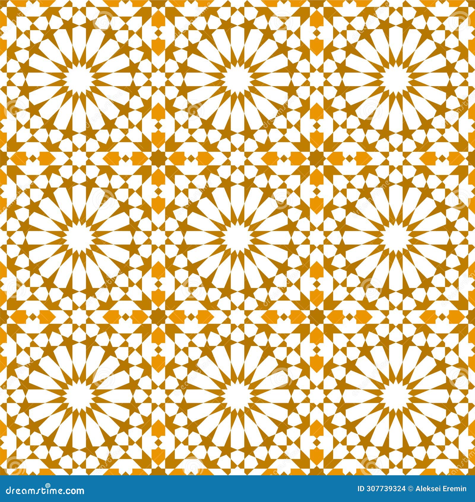 Seamless Geometric Pattern in Arabic Style Stock Vector - Illustration ...
