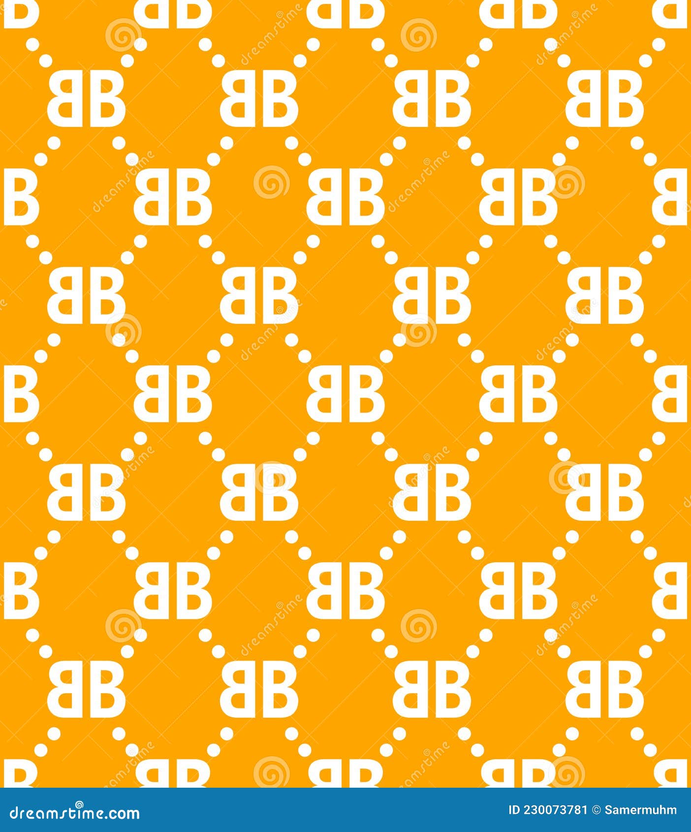 Seamless Geometric Pattern of B Letter with Dots, Designed for Textile ...