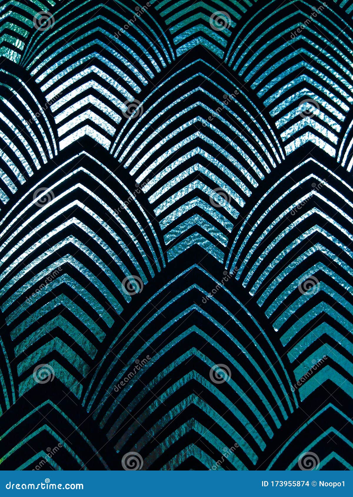 Seamless Geometric Pattern Blue Arches Stock Illustration ...