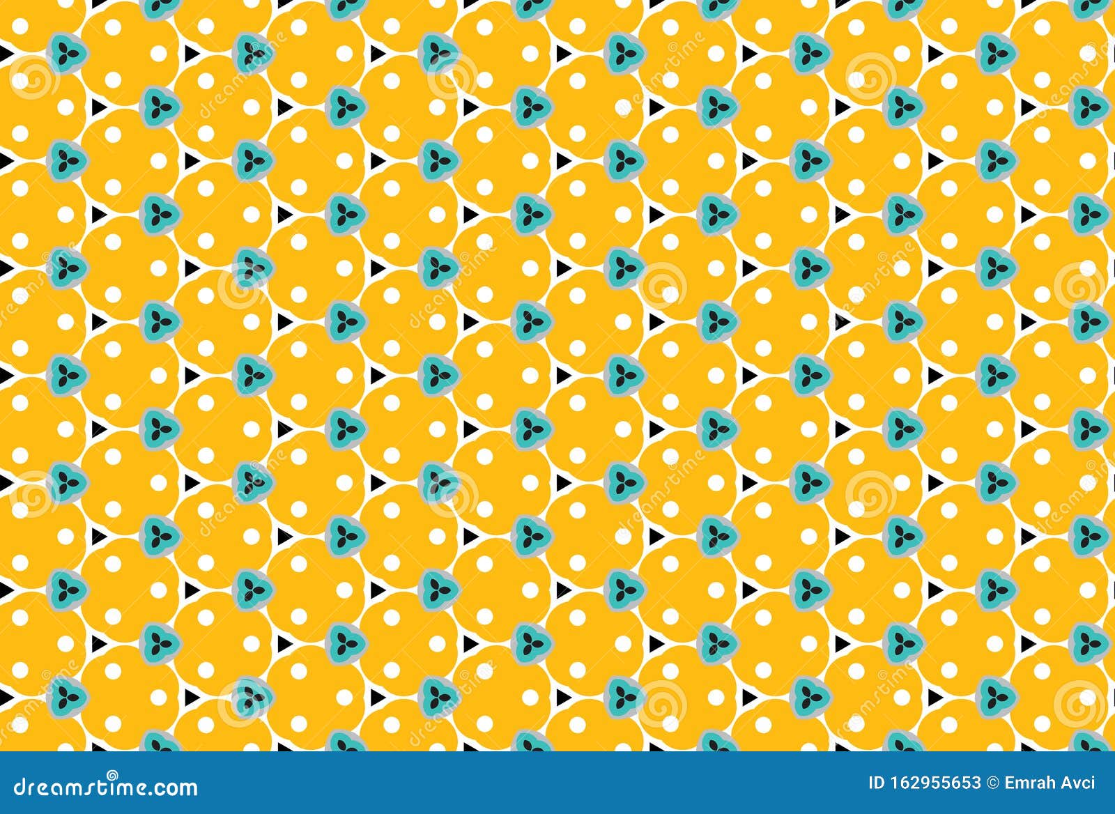 Seamless Geometric Pattern. in Blue, Grey, Black, Orange, White Colors ...