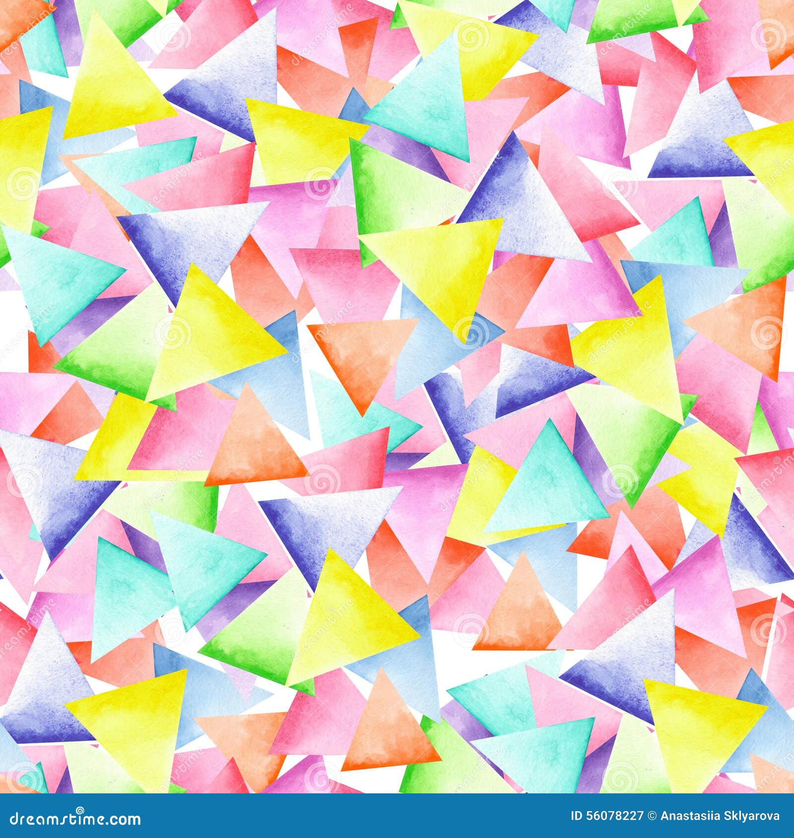 Seamless Geometric Pattern with Bright Triangles Stock Illustration ...