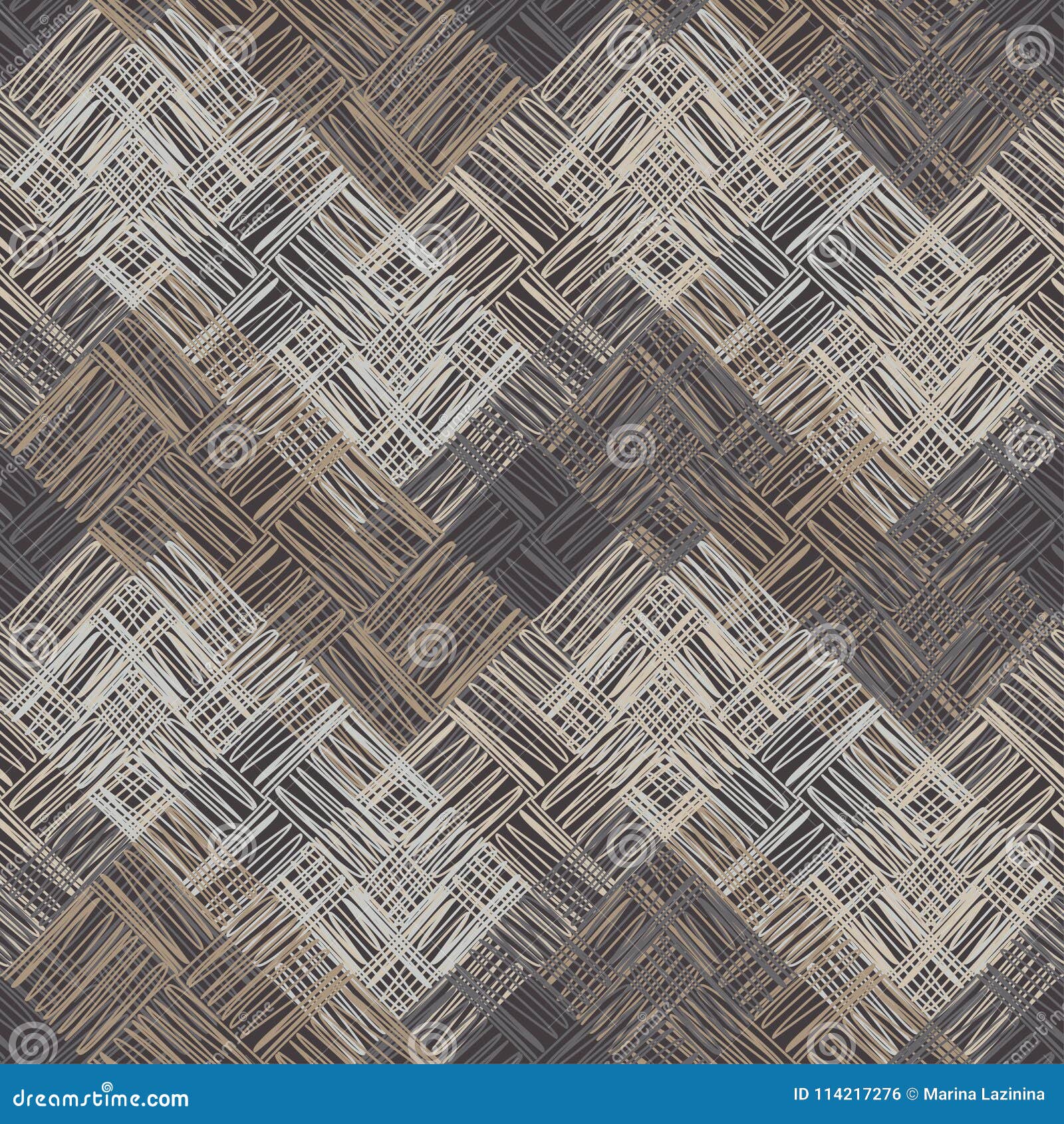 Seamless Geometric Pattern. Brown Floor with Wooden Texture. Asian Mat ...