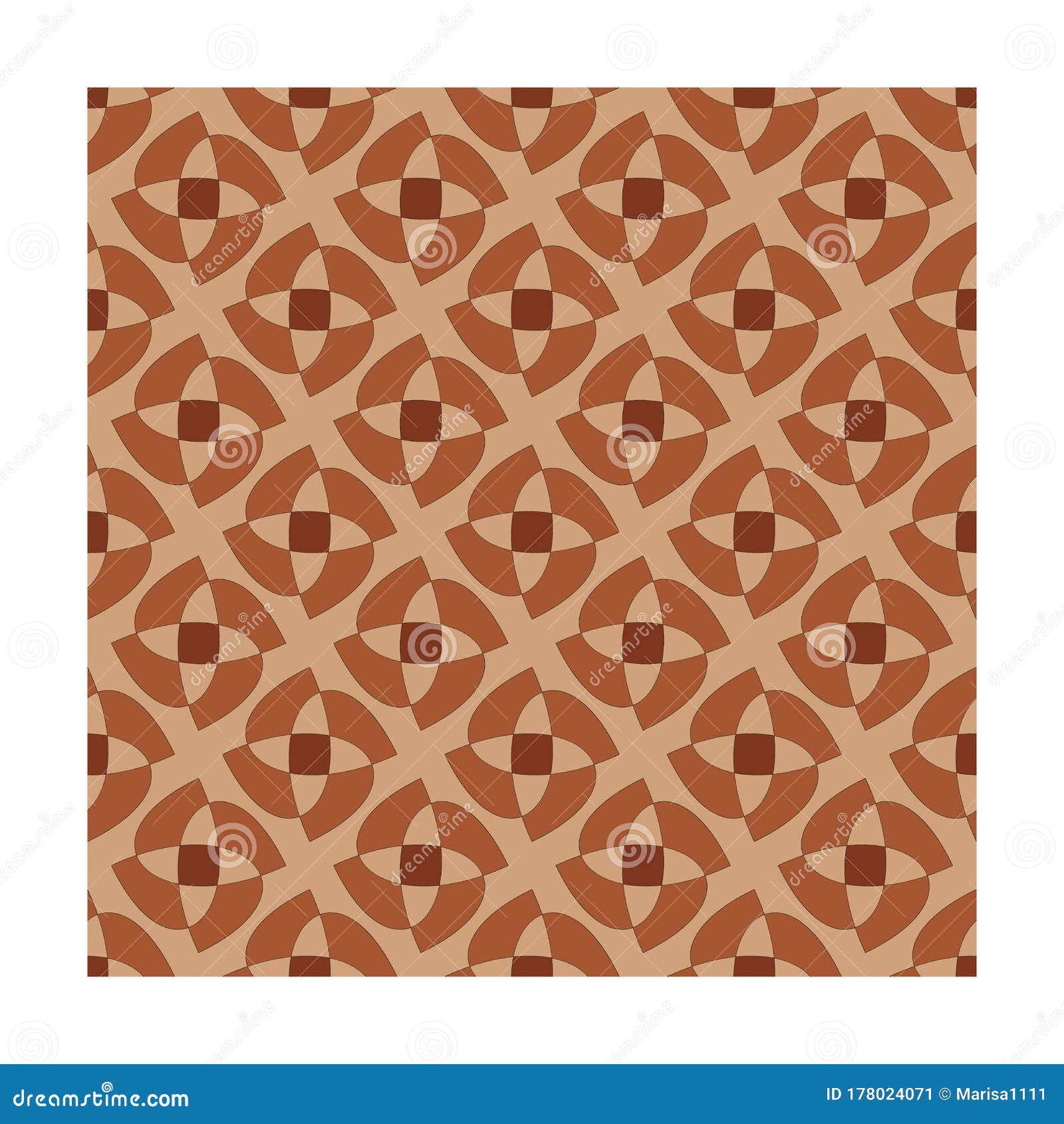 Seamless Geometric Pattern in Brown Tones with Simple Abstract Shapes ...